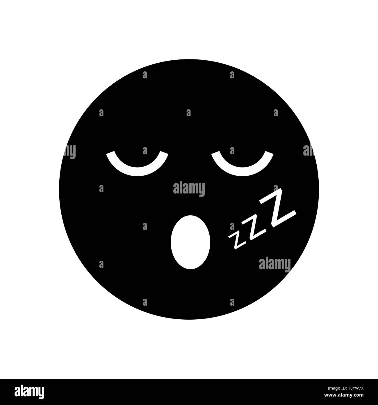 Illustration Sleep Emoji Icon Stock Photo - Alamy