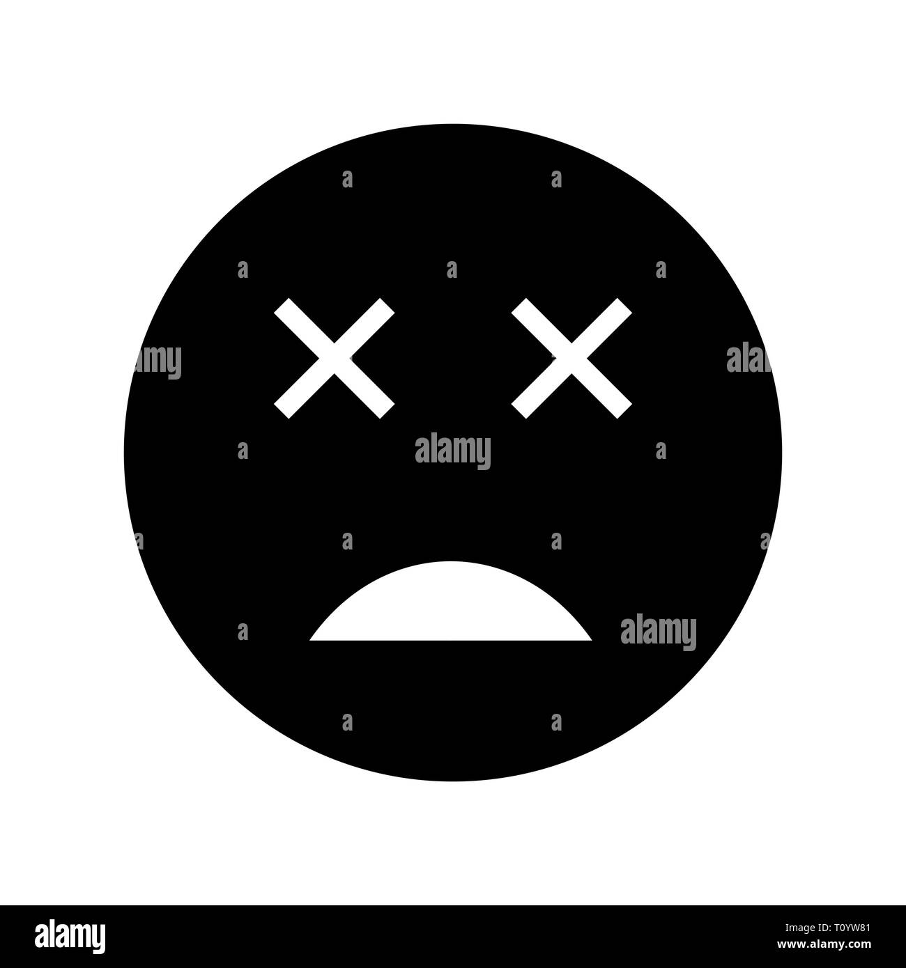 Illustration Dead Emoji Icon Stock Photo - Alamy