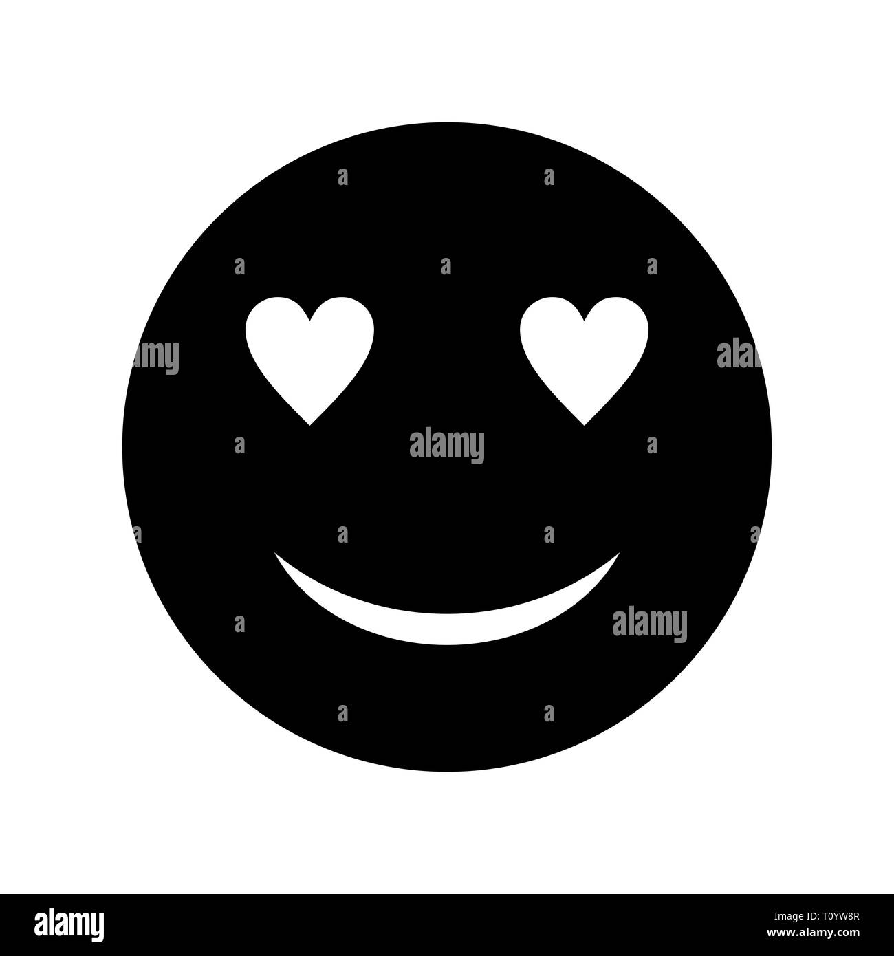 Illustration Love Emoji Icon Stock Photo - Alamy