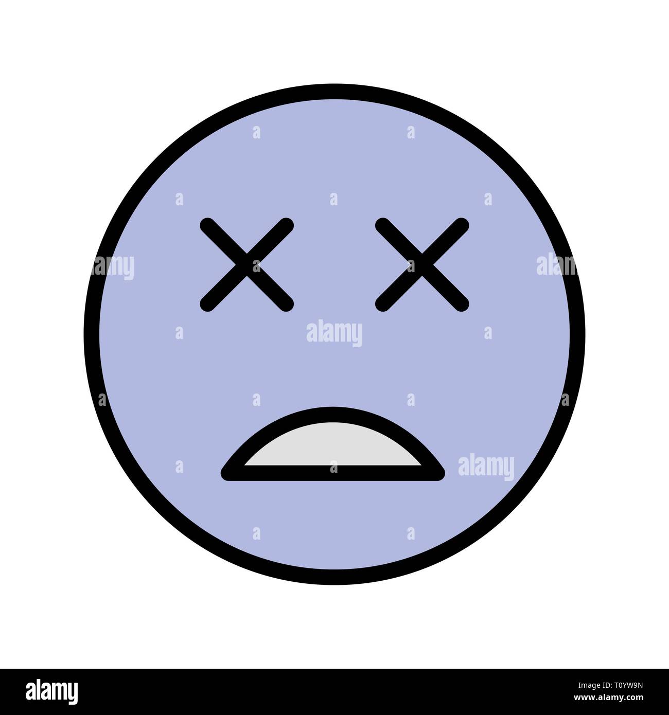Illustration Dead Emoji Icon Stock Photo - Alamy