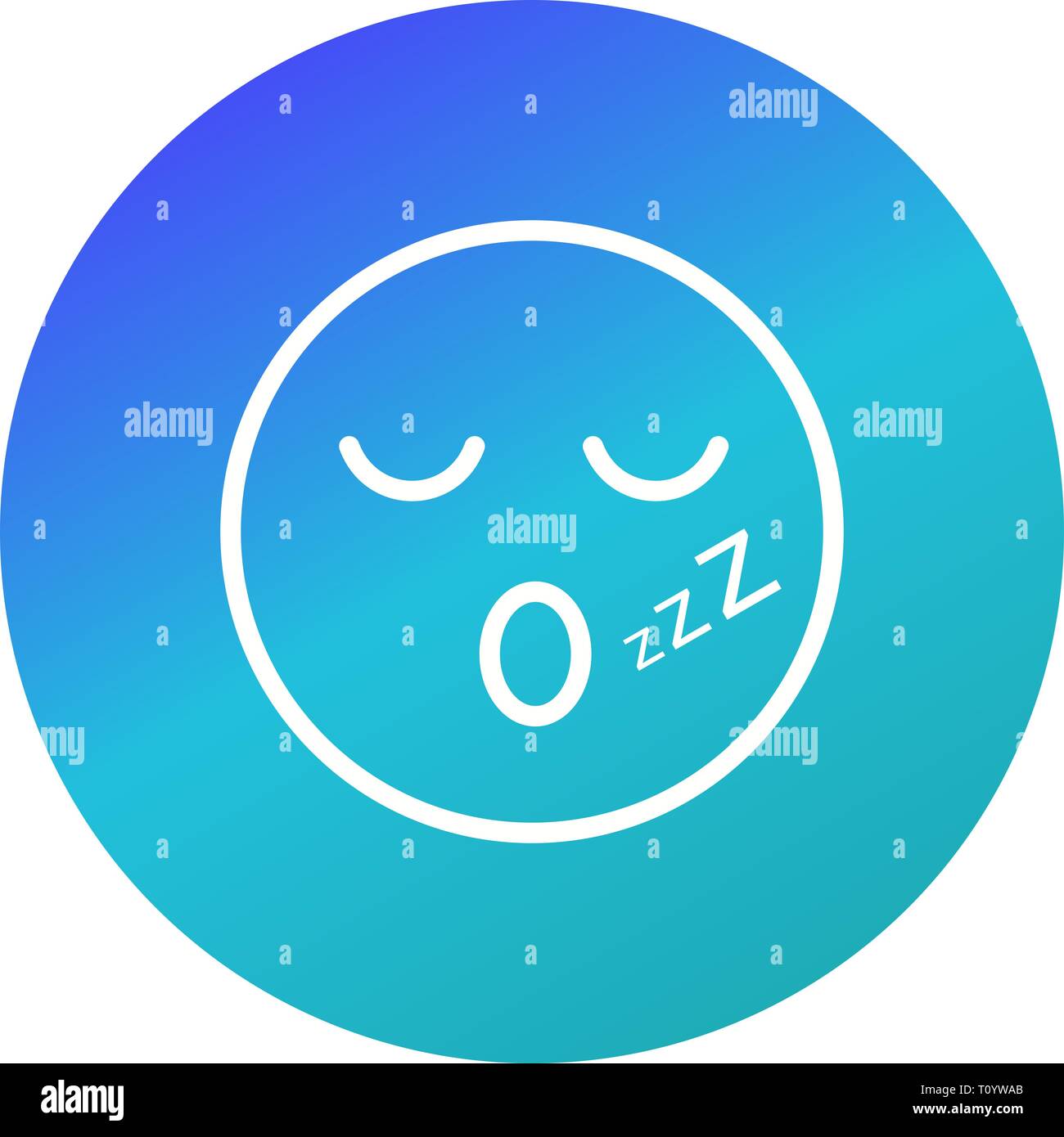 Illustration Sleep Emoji Icon Stock Photo - Alamy