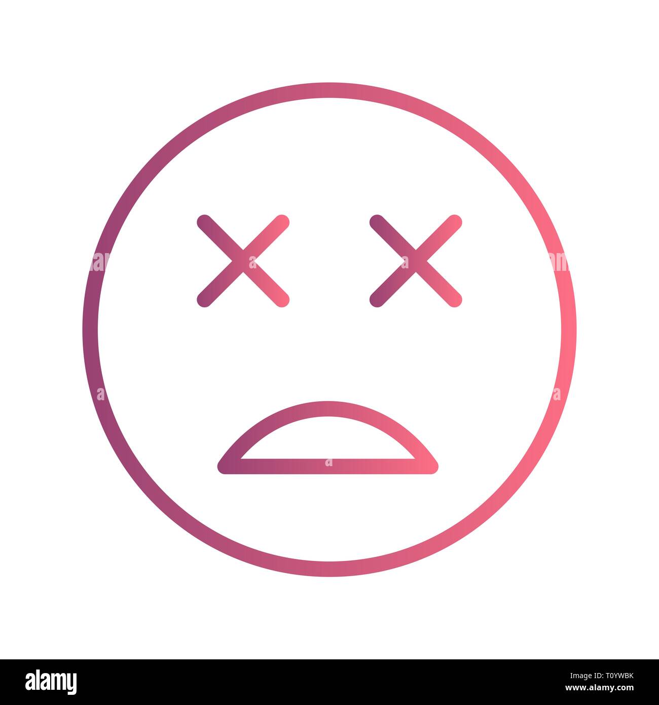 Illustration Dead Emoji Icon Stock Photo - Alamy