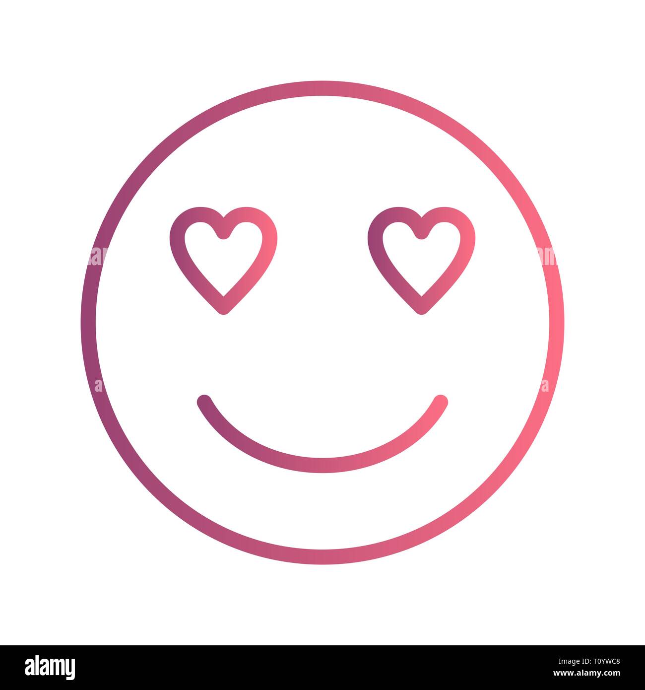 Illustration Love Emoji Icon Stock Photo - Alamy