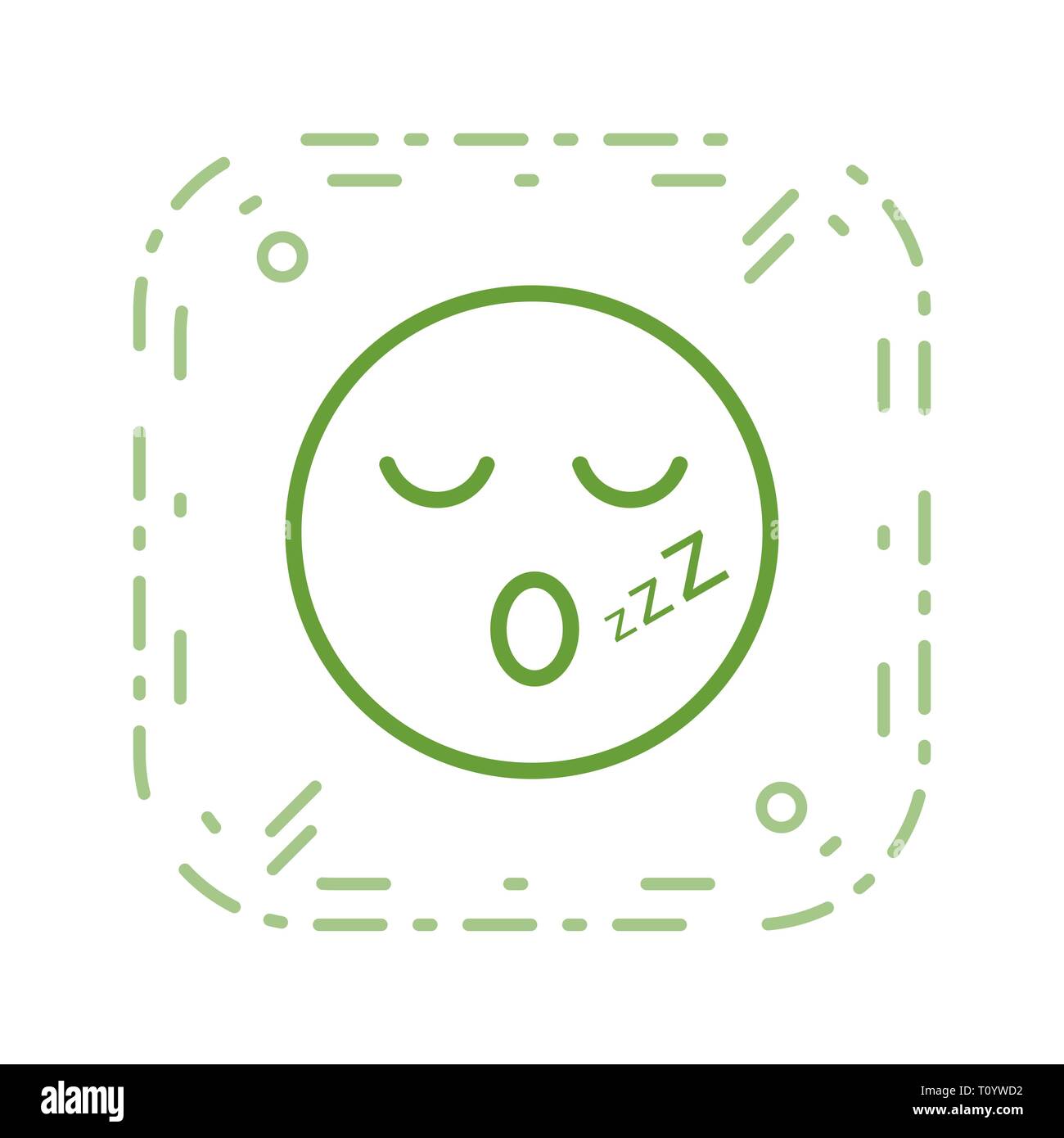 Illustration Sleep Emoji Icon Stock Photo - Alamy