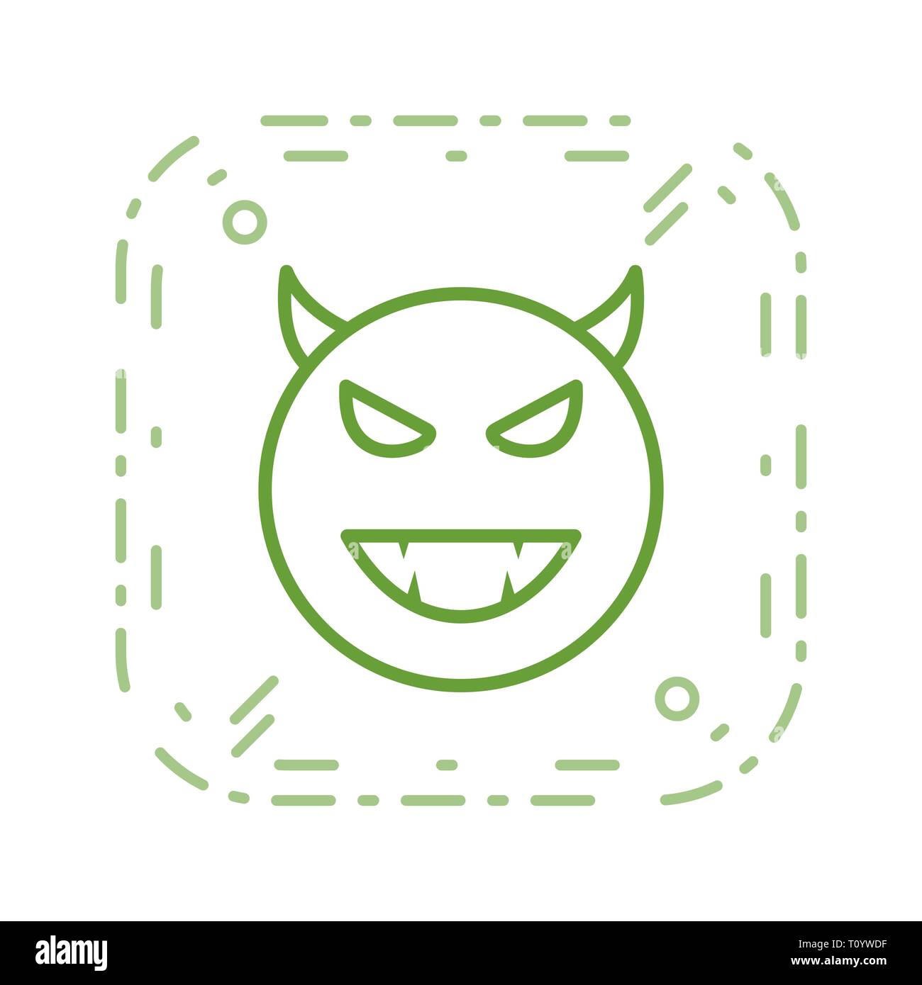 Illustration Devil Emoji Icon Stock Photo - Alamy