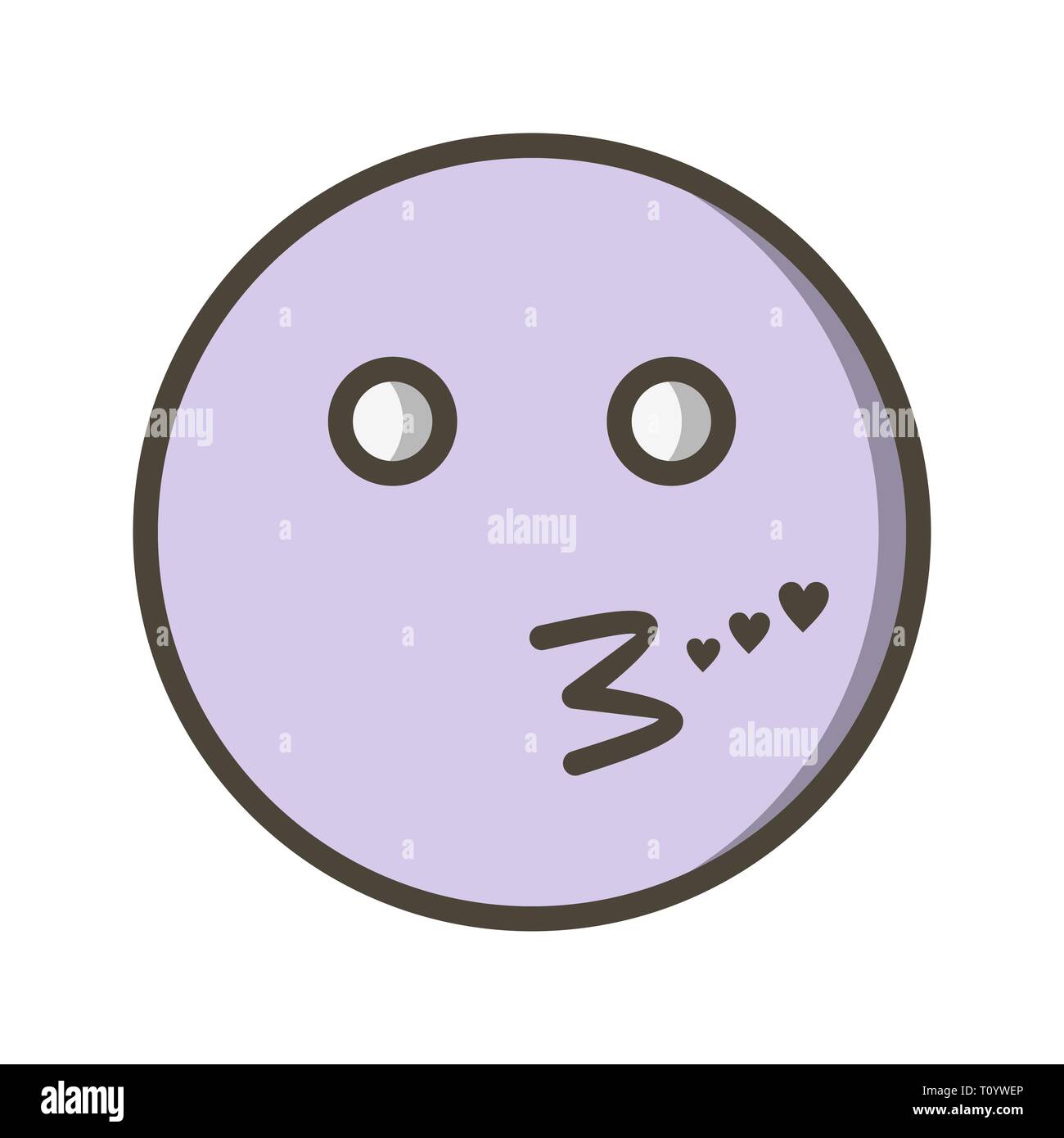 Illustration Kiss Emoji Icon Stock Photo - Alamy