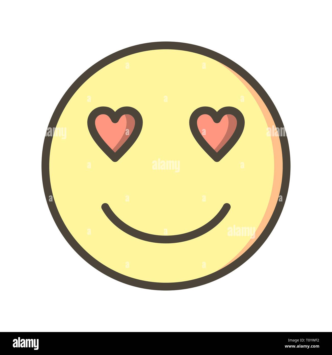 Illustration Love Emoji Icon Stock Photo - Alamy