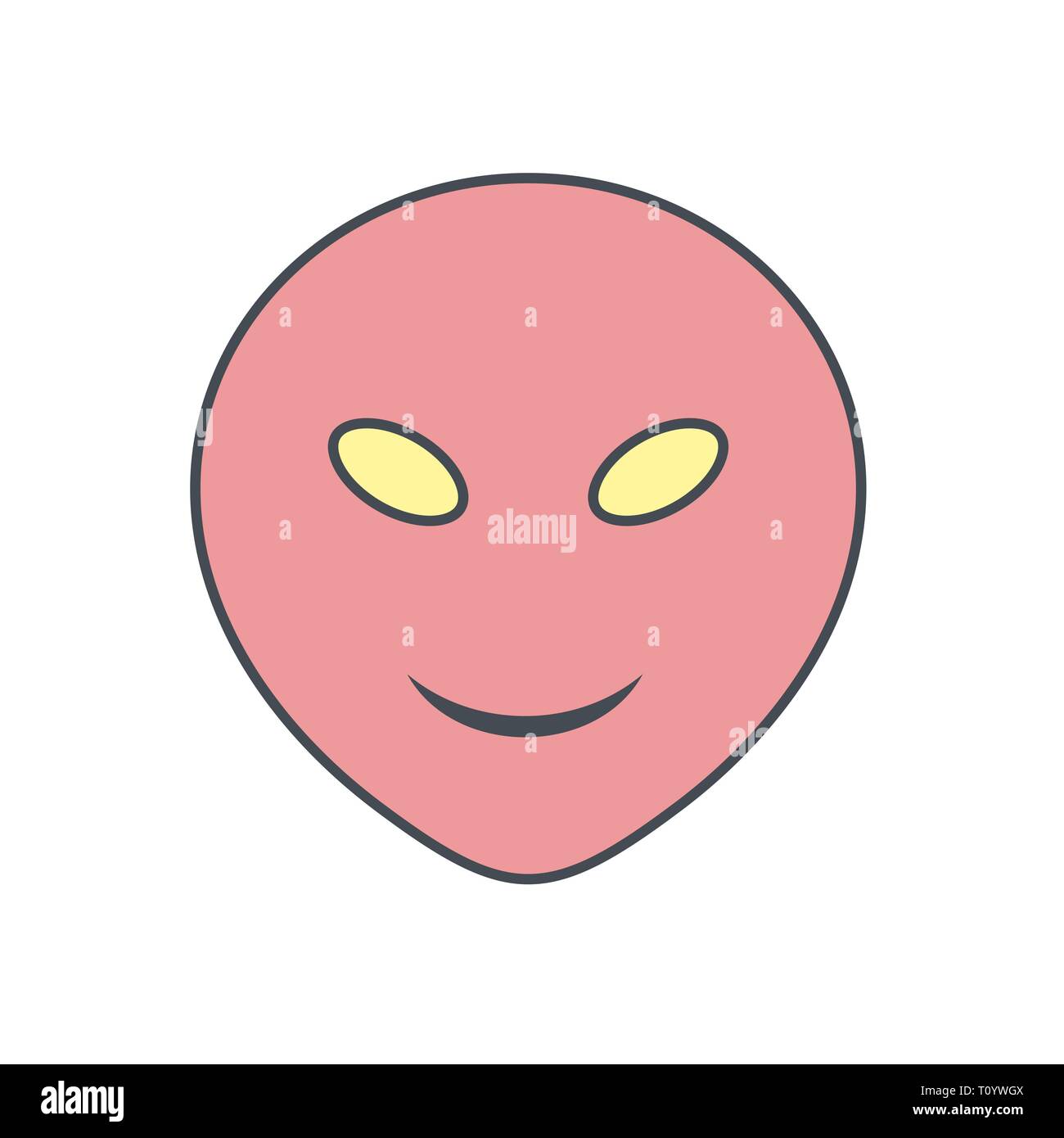Illustration Alien Emoji Icon Stock Photo - Alamy