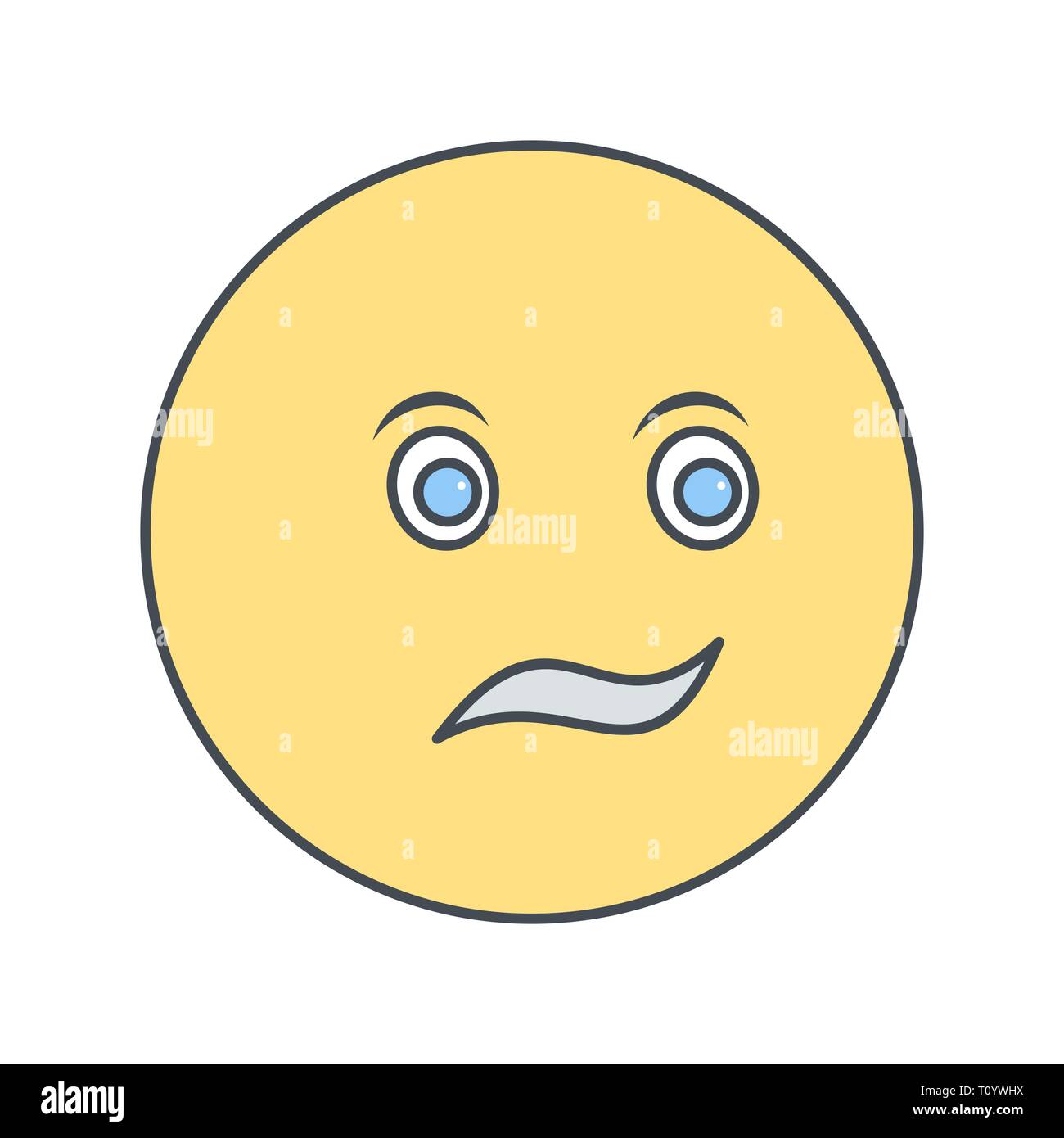 Illustration Confused Emoji Icon Stock Photo - Alamy