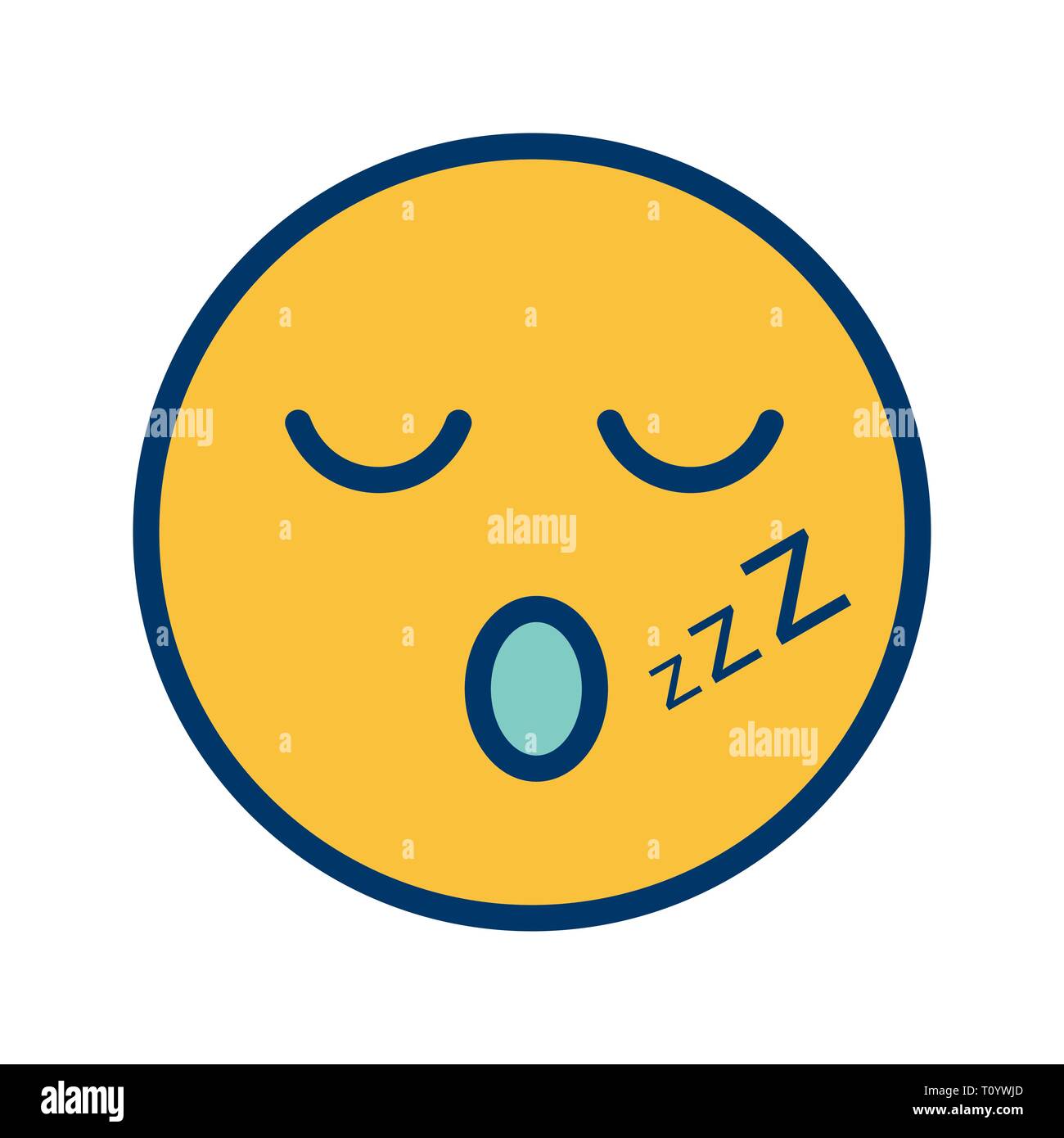 Illustration Sleep Emoji Icon Stock Photo - Alamy