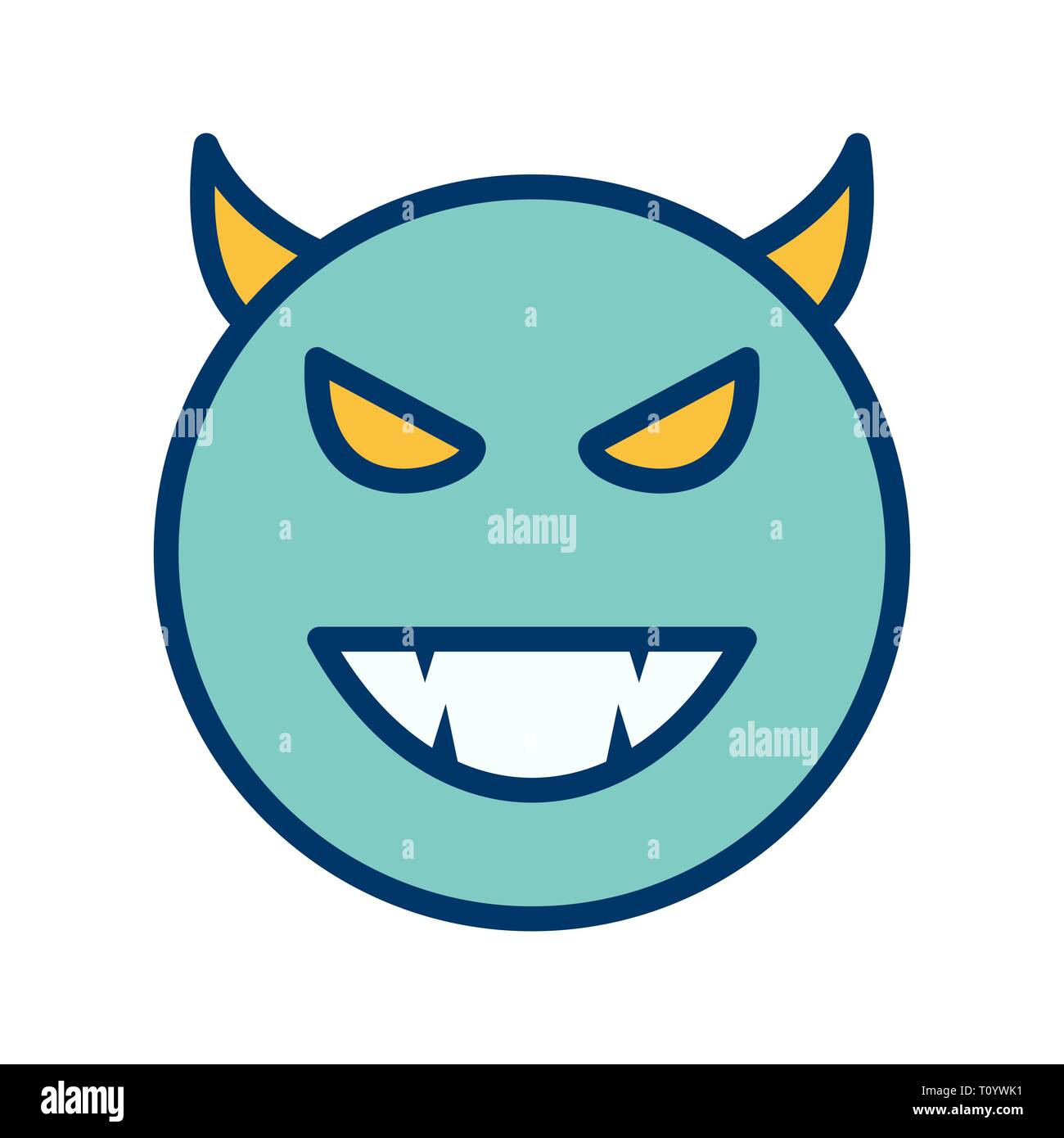 Illustration Devil Emoji Icon Stock Photo - Alamy