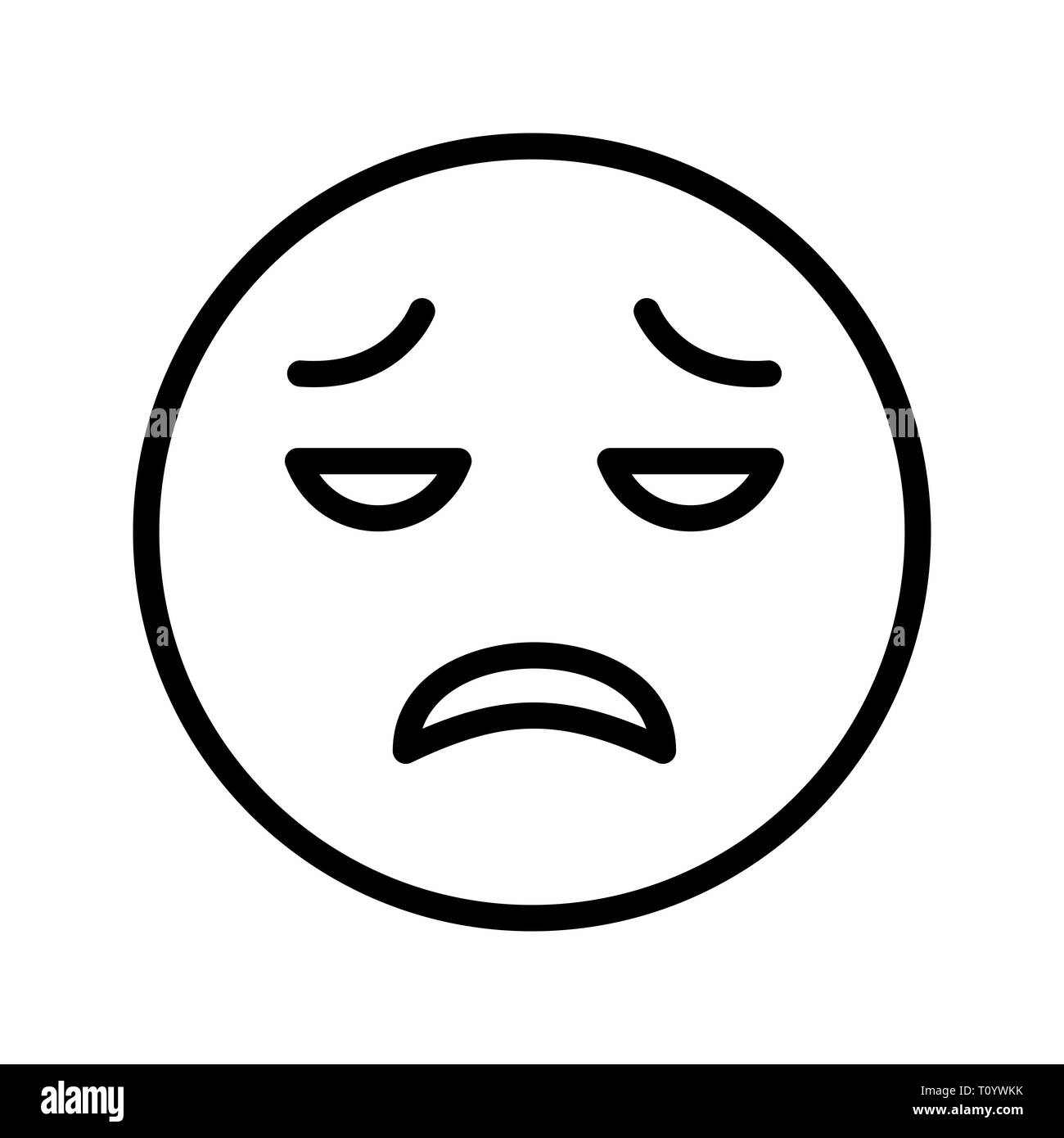Illustration Disappointed Emoji Icon Stock Photo - Alamy