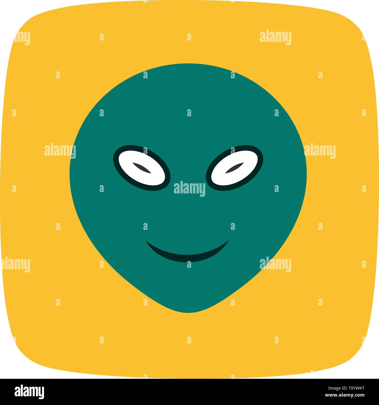 Illustration Alien Emoji Icon Stock Photo - Alamy