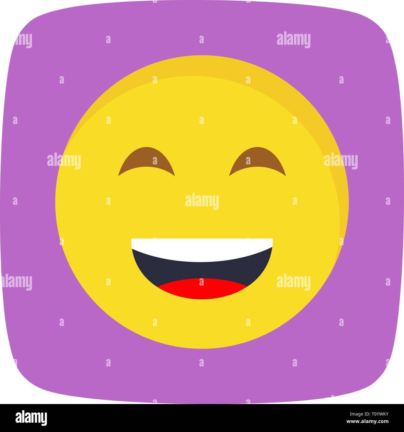 Illustration Lol Emoji Icon Stock Photo - Alamy