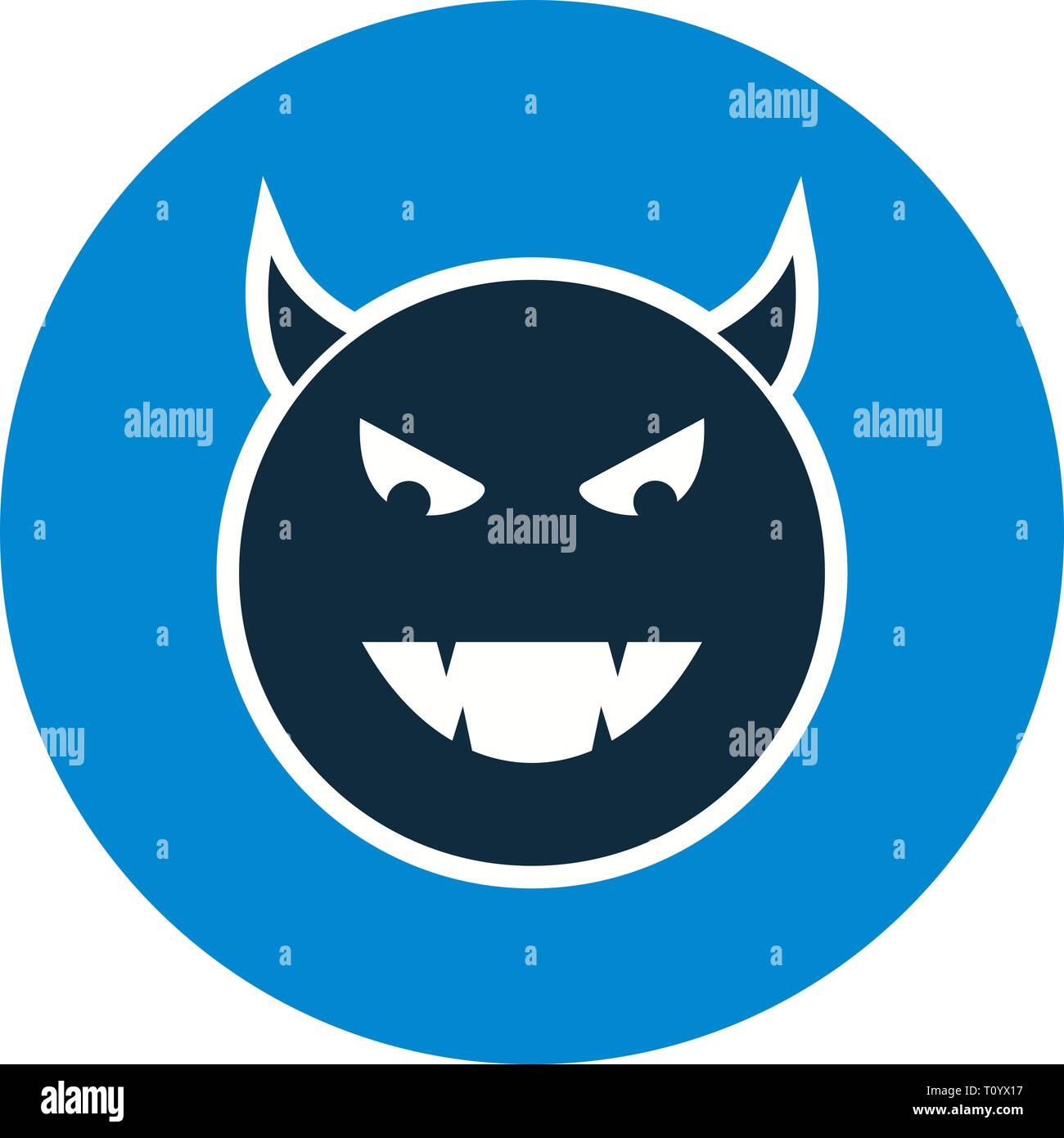 Illustration Devil Emoji Icon Stock Photo - Alamy
