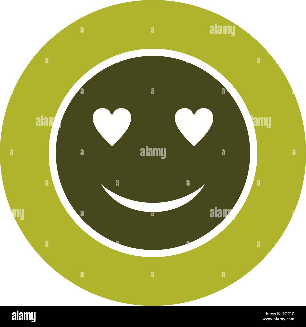Illustration Love Emoji Icon Stock Photo - Alamy