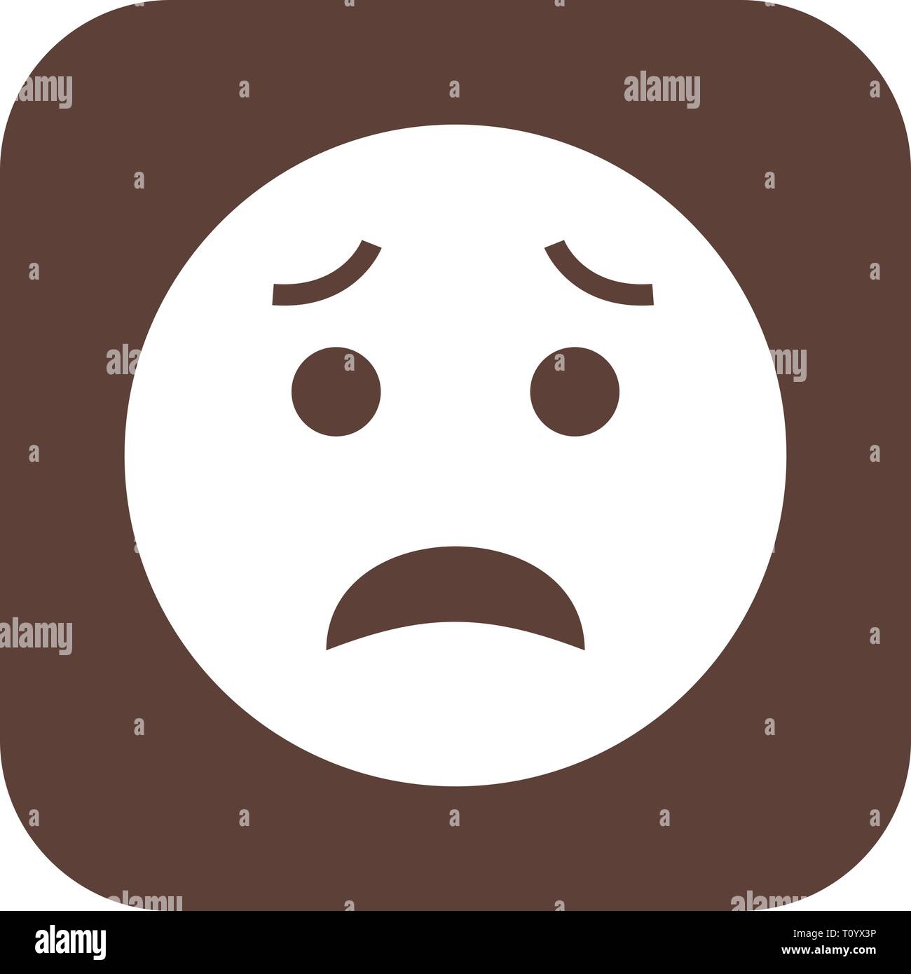 Illustration Scared Emoji Icon Stock Photo - Alamy