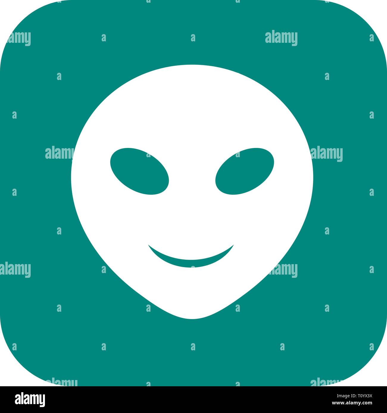 Illustration Alien Emoji Icon Stock Photo - Alamy