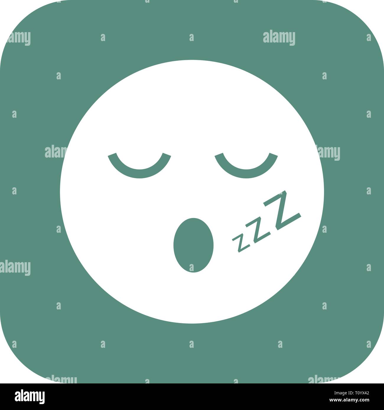 Illustration Sleep Emoji Icon Stock Photo - Alamy