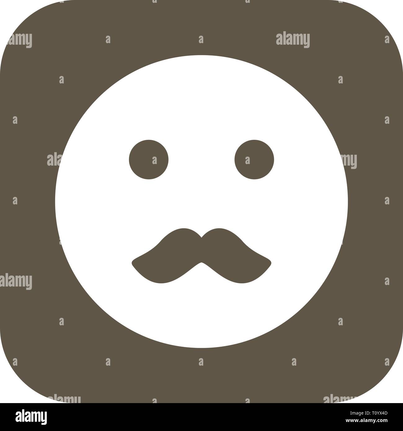 Illustration Moustache Emoji Icon Stock Photo - Alamy