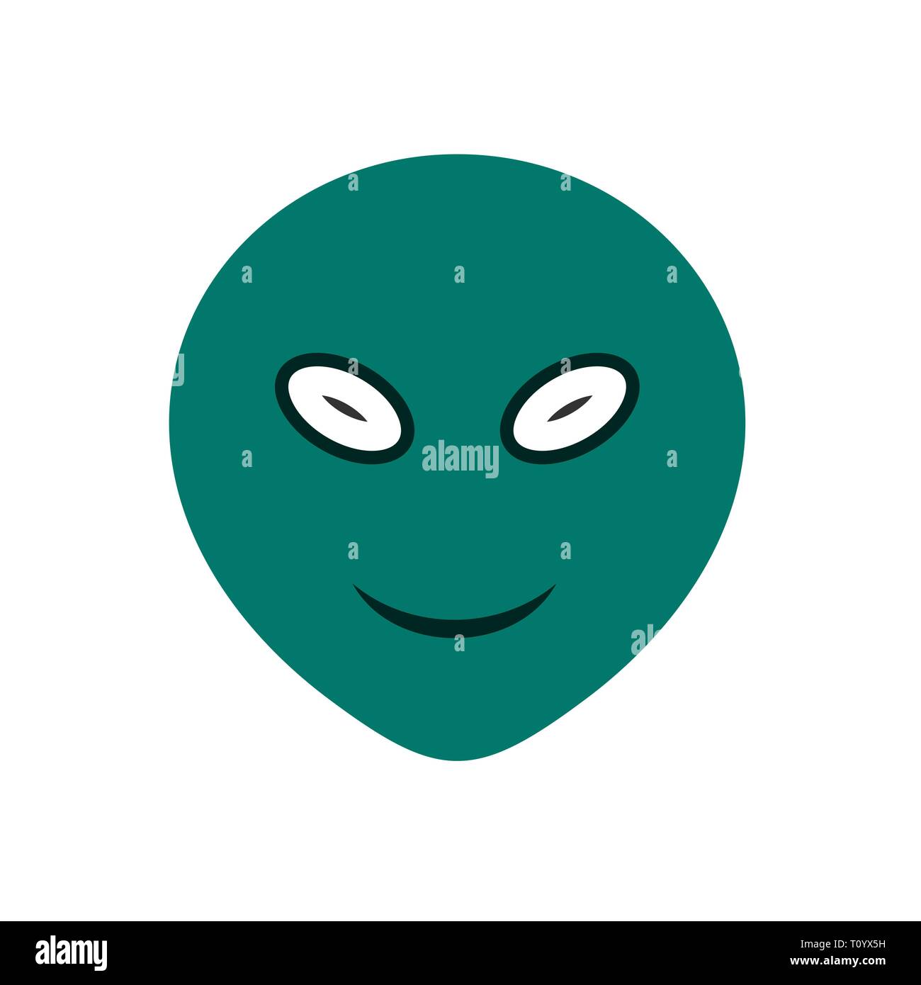 Illustration Alien Emoji Icon Stock Photo - Alamy