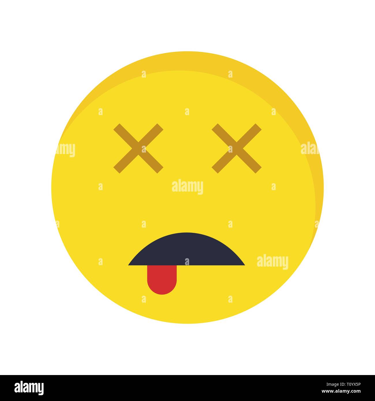 Illustration Dead Emoji Icon Stock Photo - Alamy