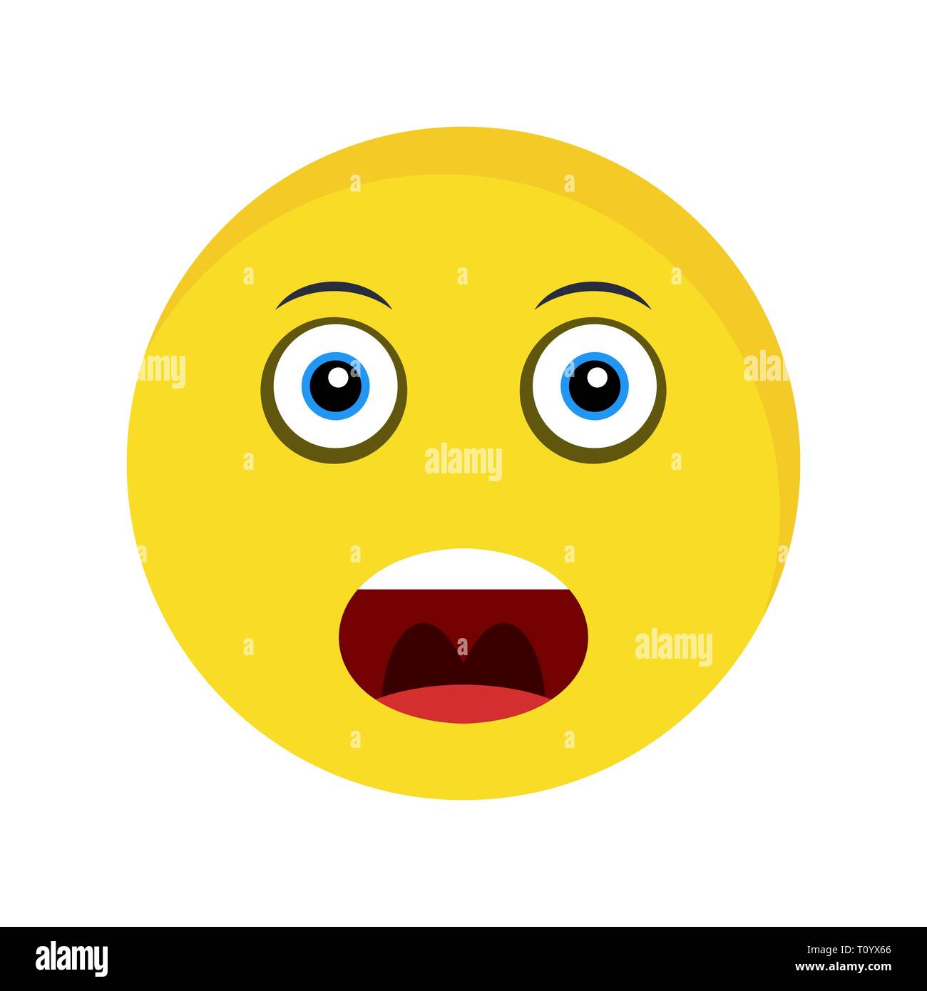 Illustration Shouting Emoji Icon Stock Photo - Alamy