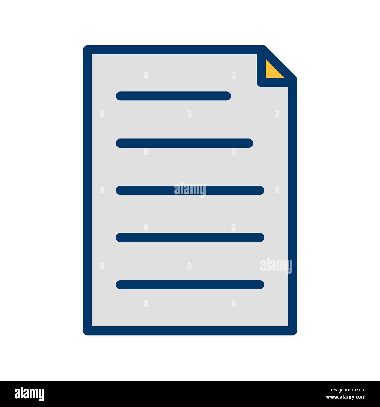 Vector Document Icon Stock Photo - Alamy