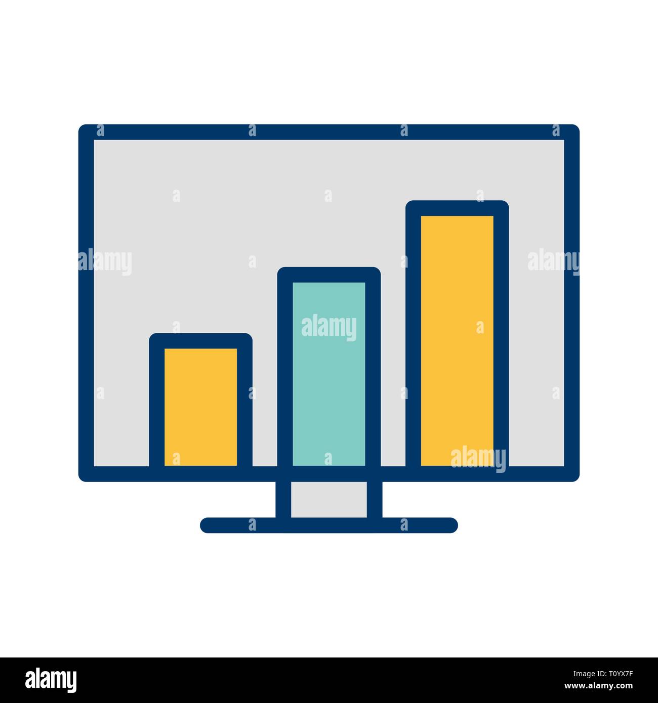 Vector Stats Icon Stock Photo - Alamy