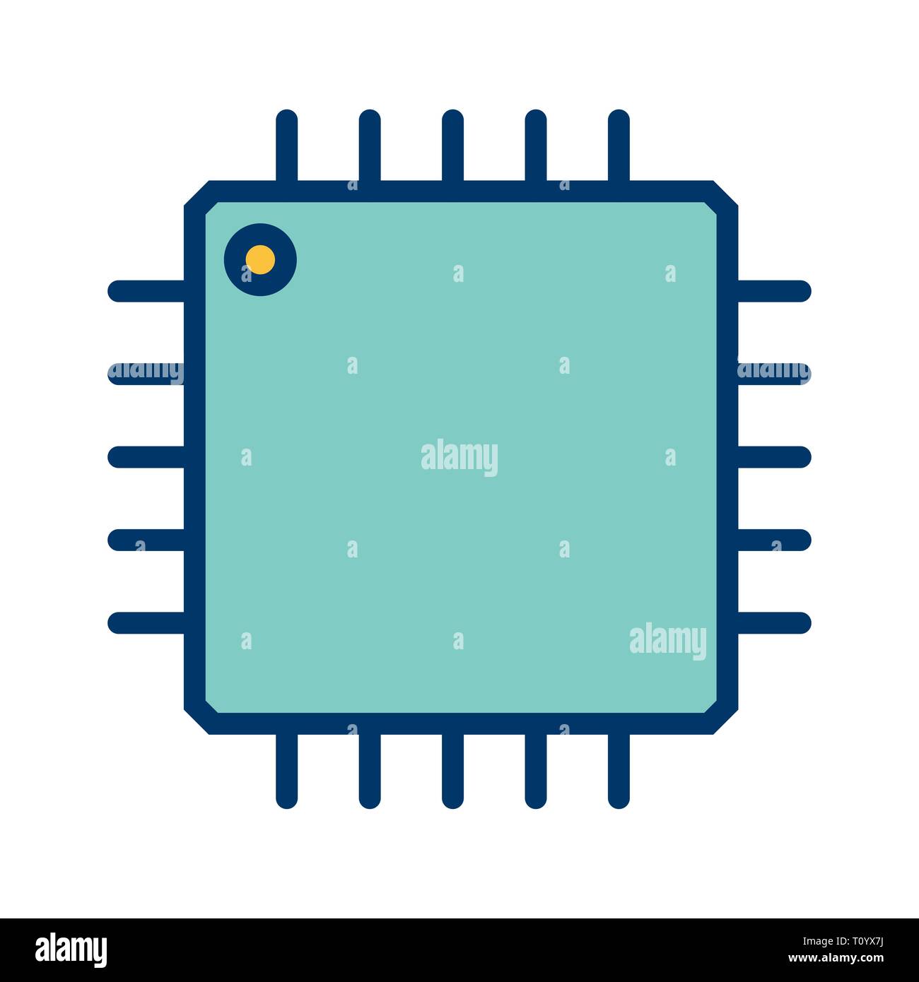 Vector Processor Icon Stock Photo - Alamy