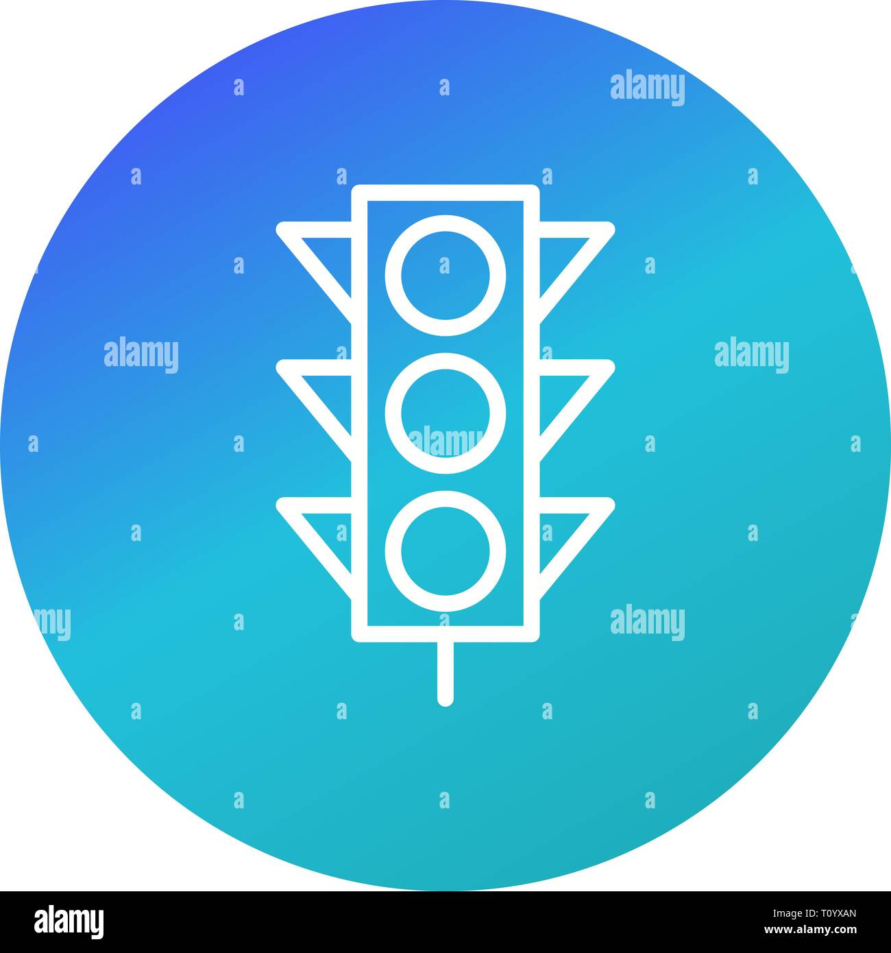 Illustration Light signals Icon Stock Photo - Alamy