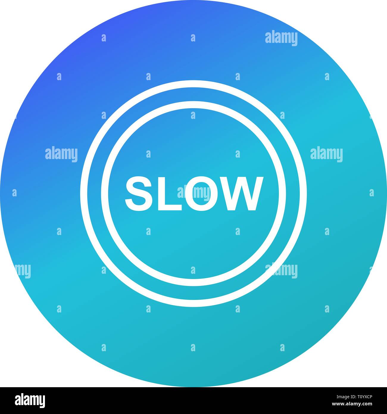 Illustration Slow Icon Stock Photo - Alamy