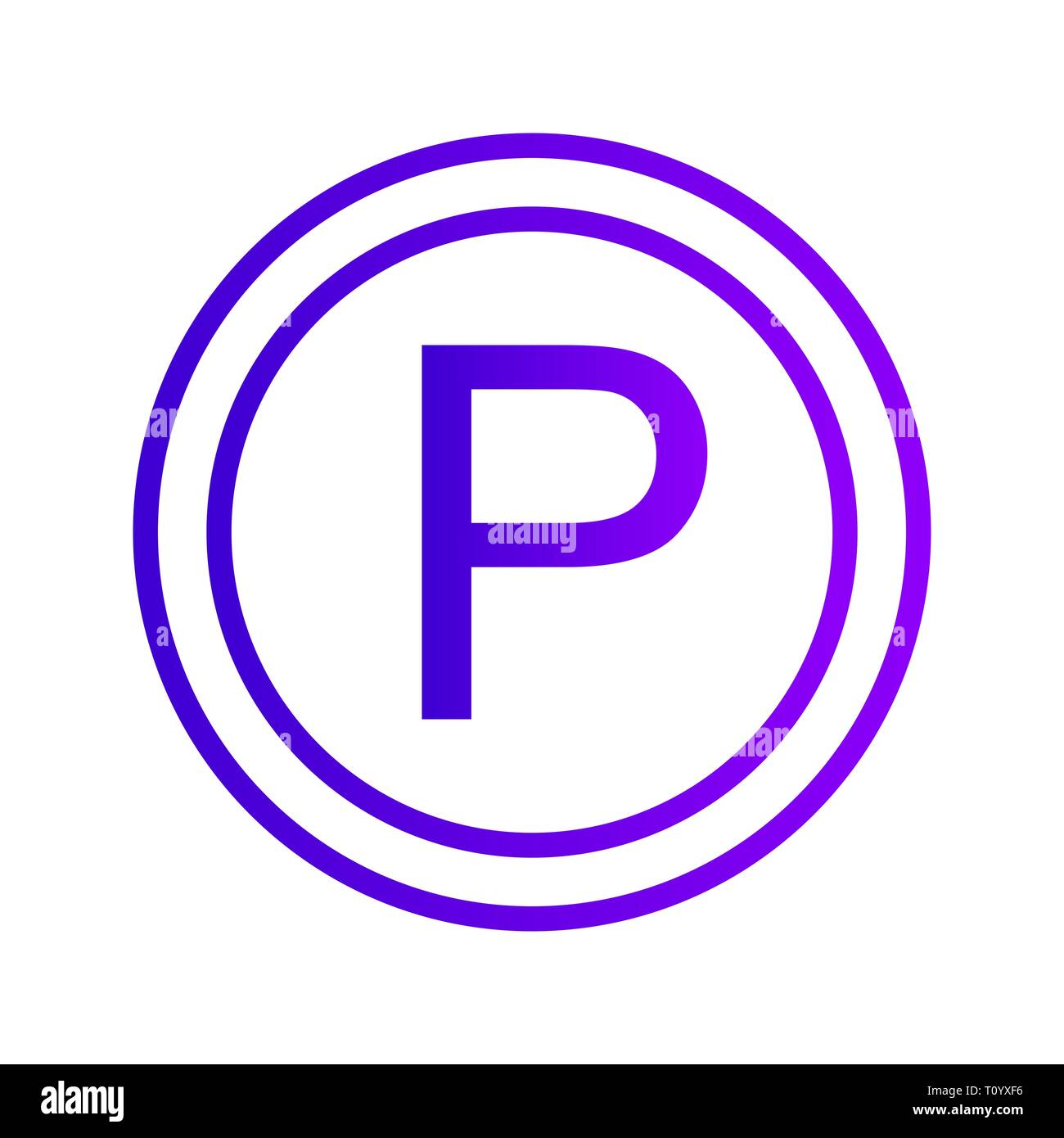 Illustration Parking Icon Stock Photo - Alamy