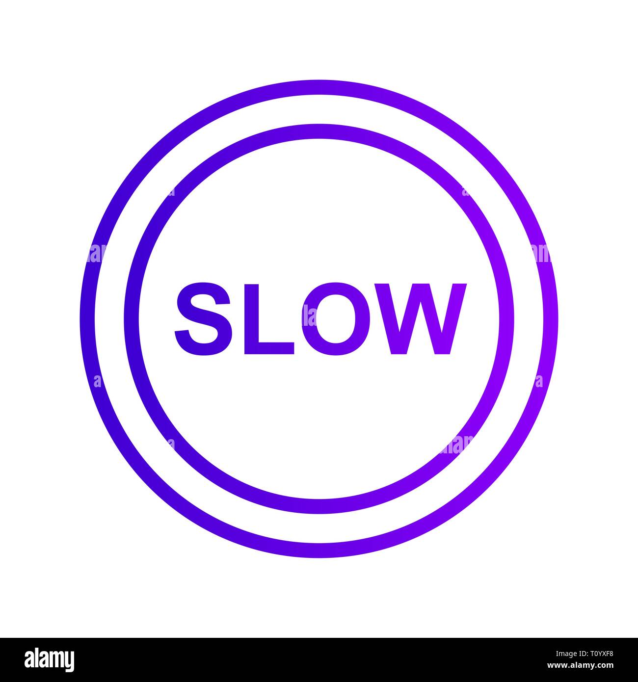 Illustration Slow Icon Stock Photo - Alamy