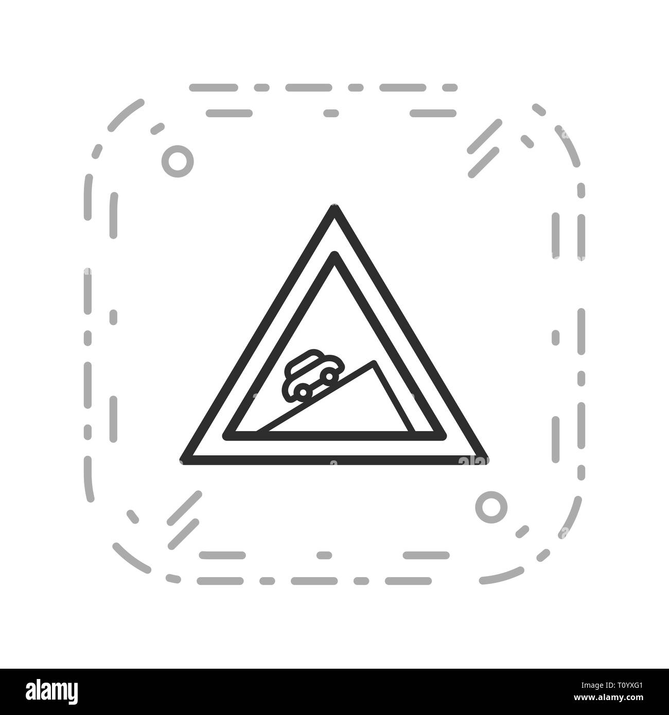 Illustration Steep ascent Icon Stock Photo - Alamy