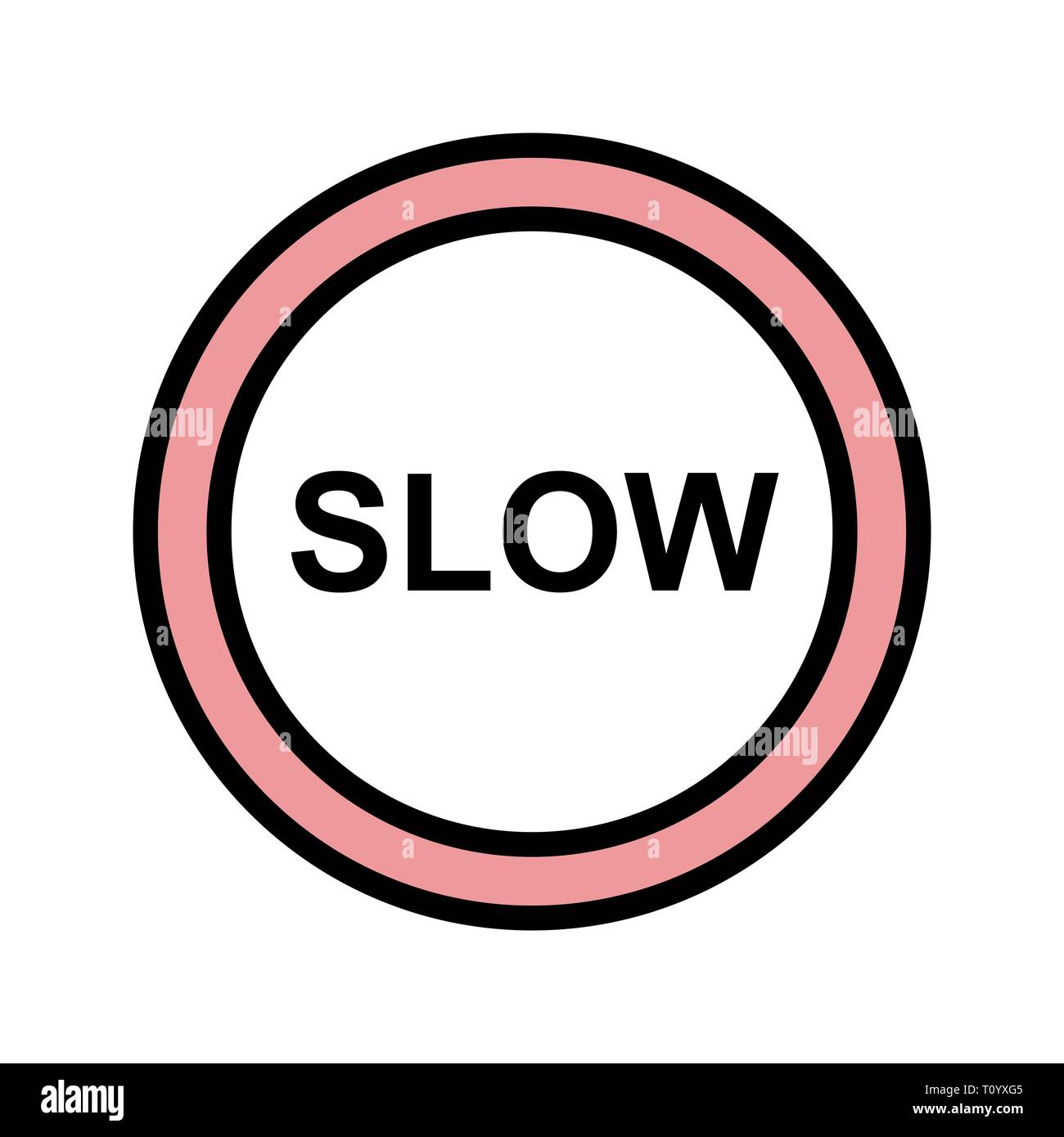 Illustration Slow Icon Stock Photo - Alamy