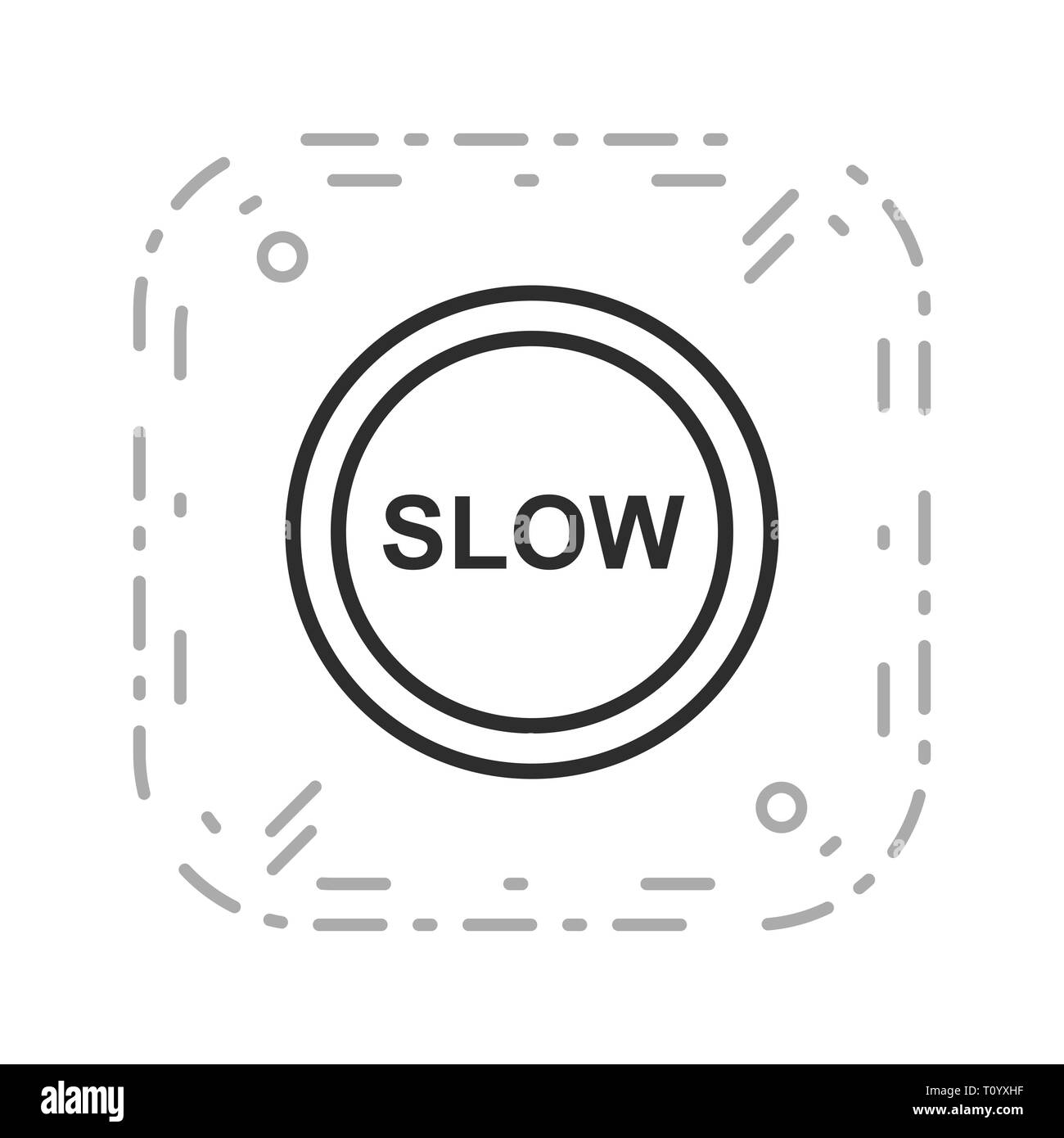 Illustration Slow Icon Stock Photo - Alamy