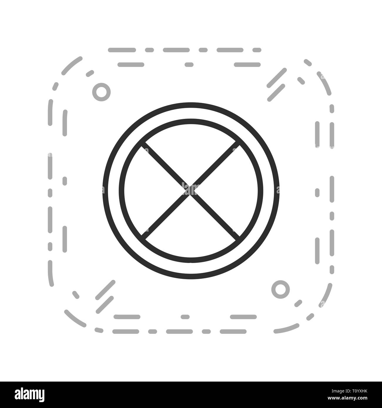 Illustration Road Closed Icon Stock Photo - Alamy