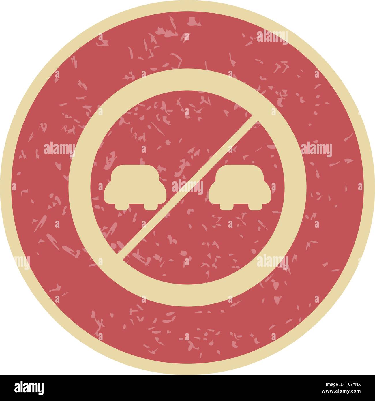 Illustration Overtaking prohibited Icon Stock Photo - Alamy