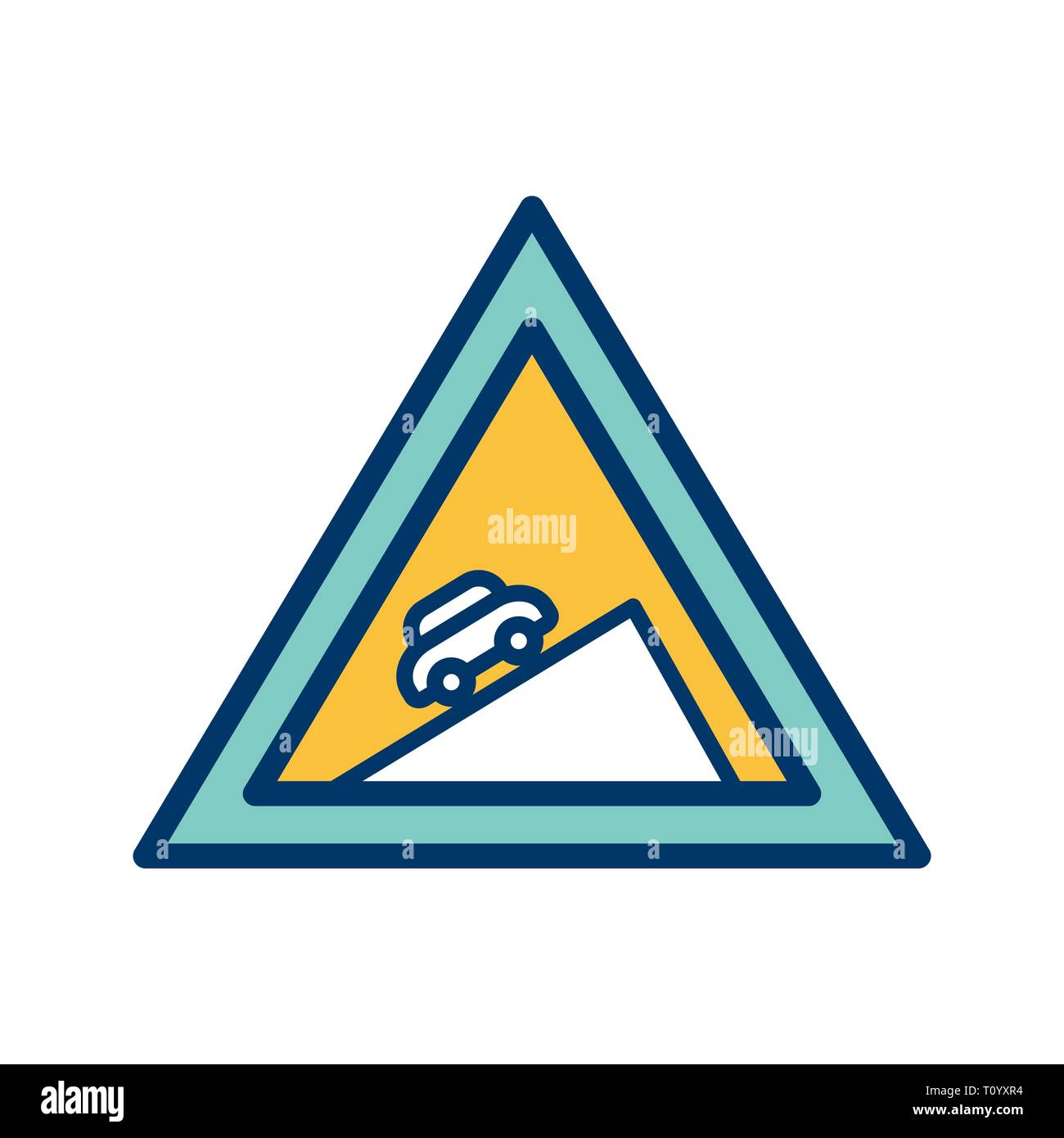 Illustration Steep ascent Icon Stock Photo - Alamy