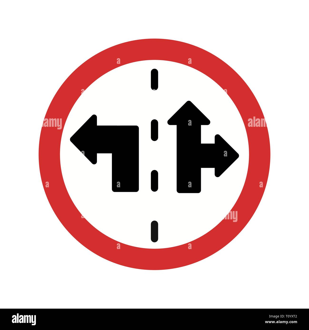 Illustration Lane control sign Icon Stock Photo - Alamy