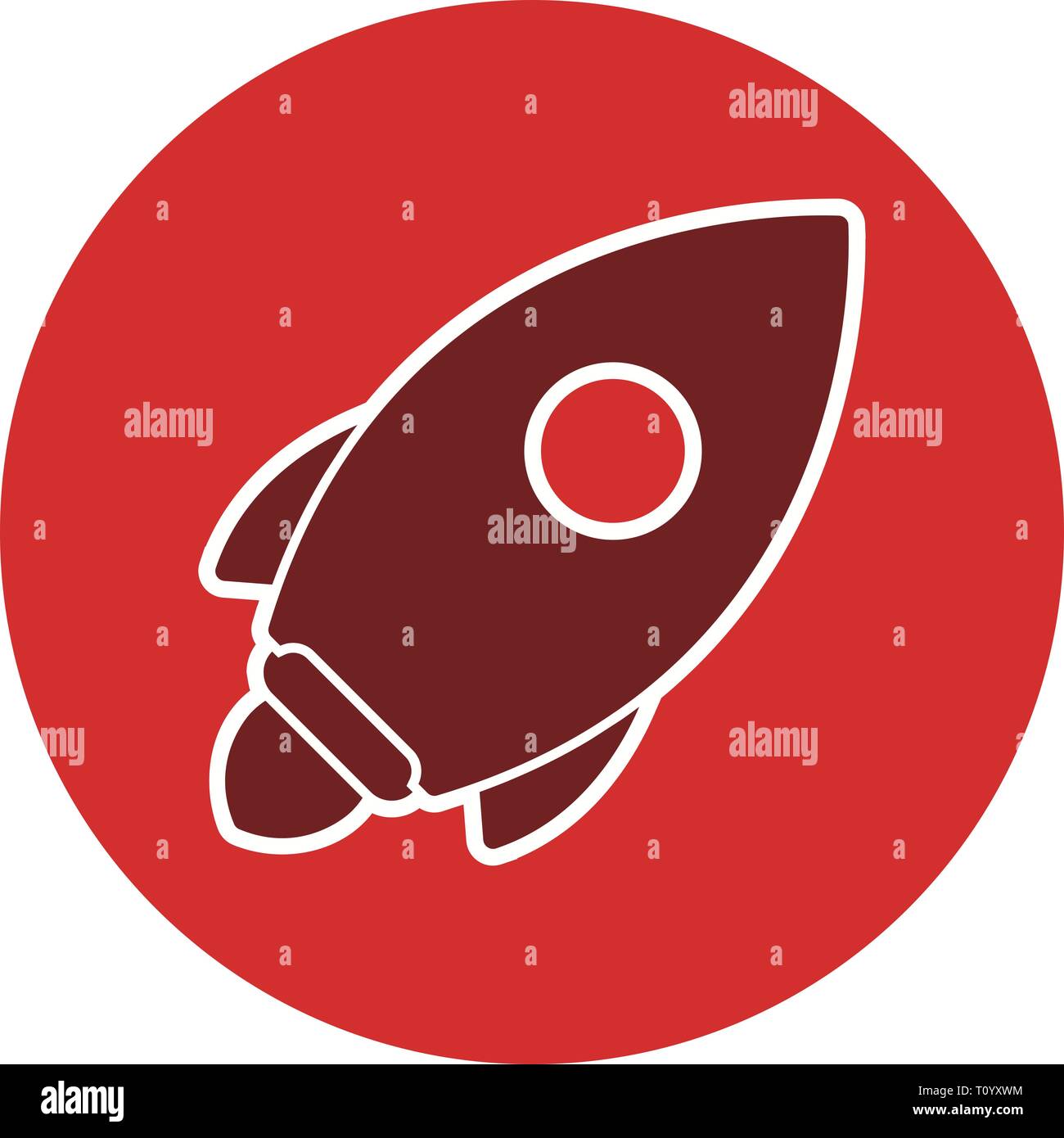 Vector Launch Icon Stock Photo - Alamy