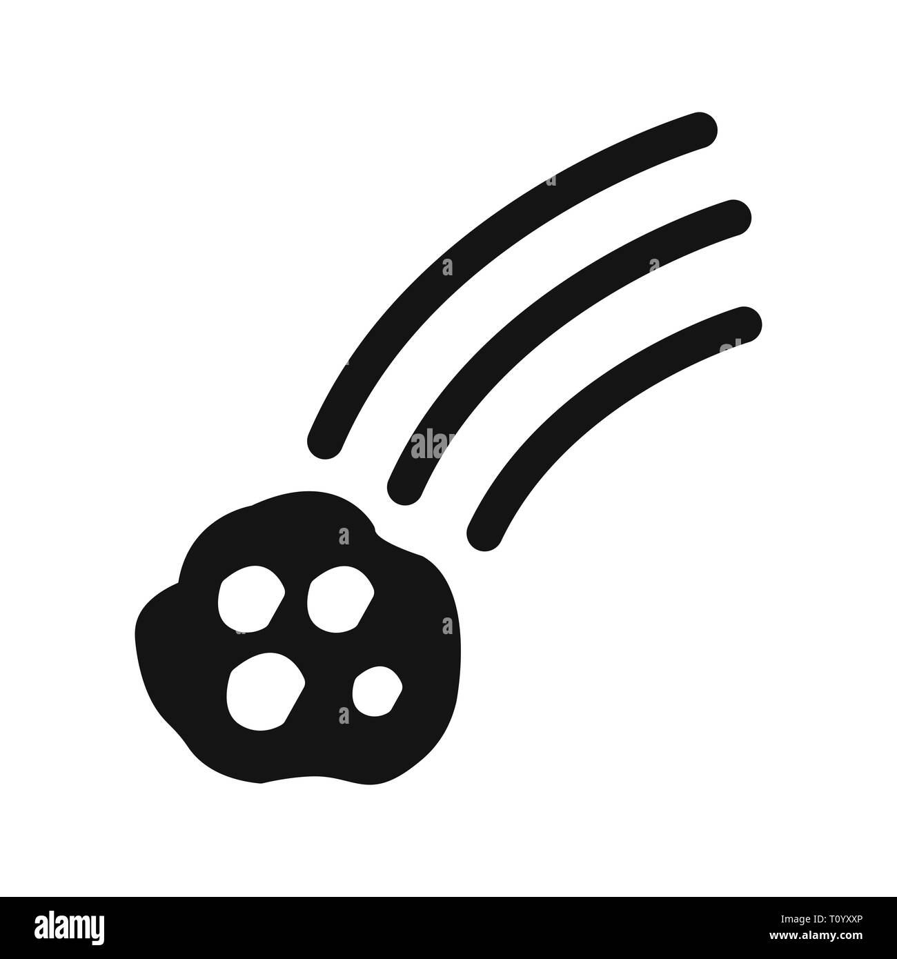 Falling meteorite icon Cut Out Stock Images & Pictures - Alamy