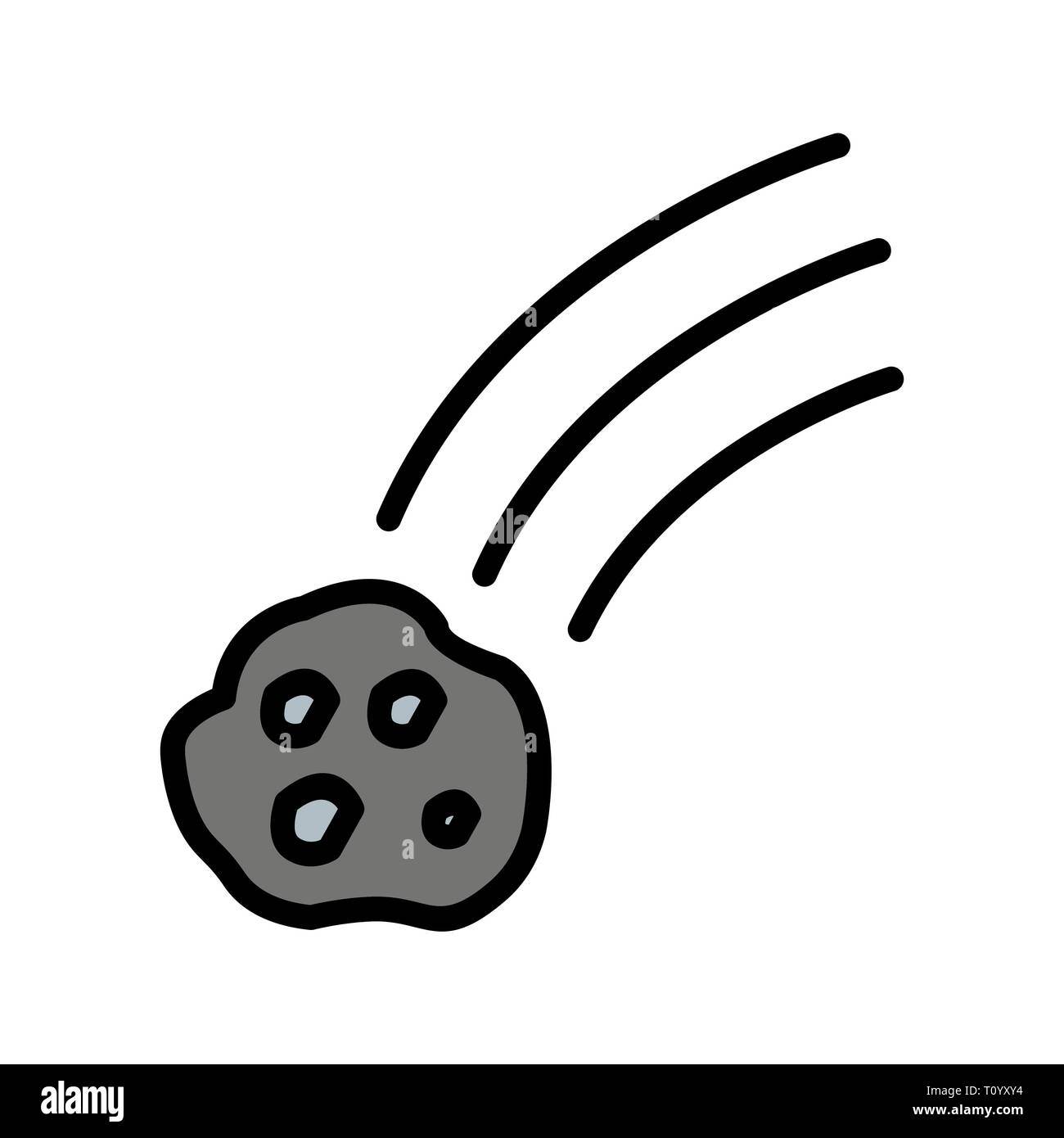 Illustration Falling Meteorite Icon Stock Photo - Alamy