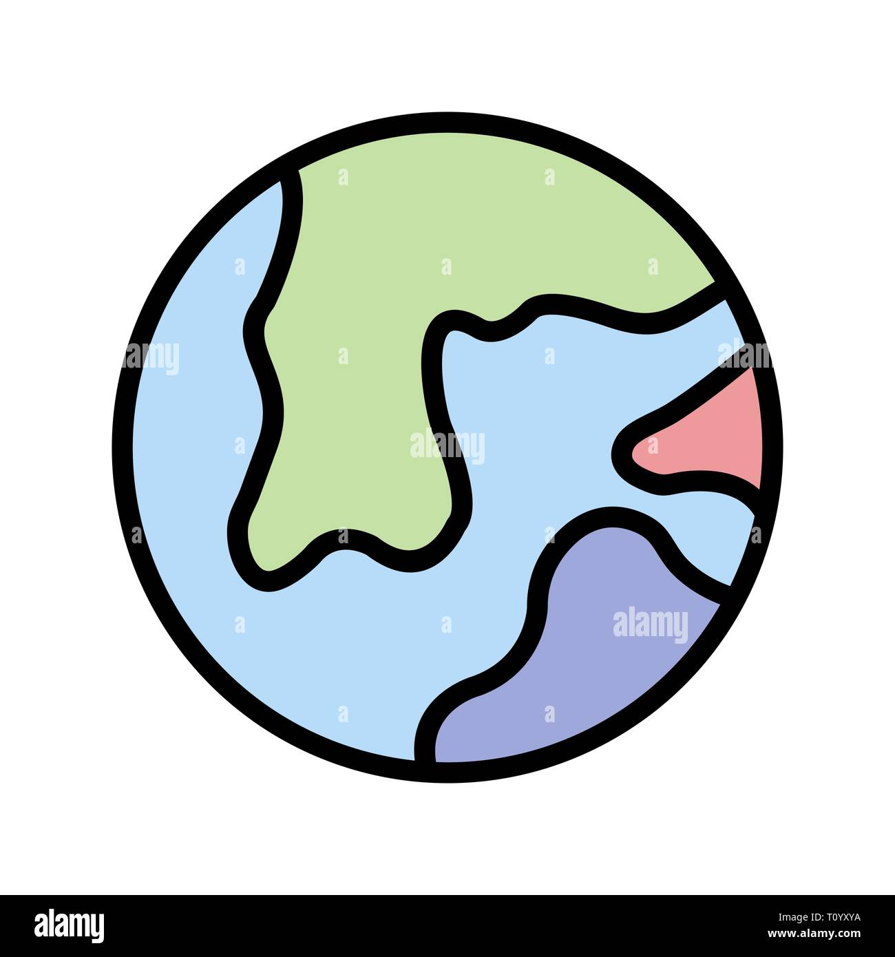 Illustration Earth Icon Stock Photo - Alamy