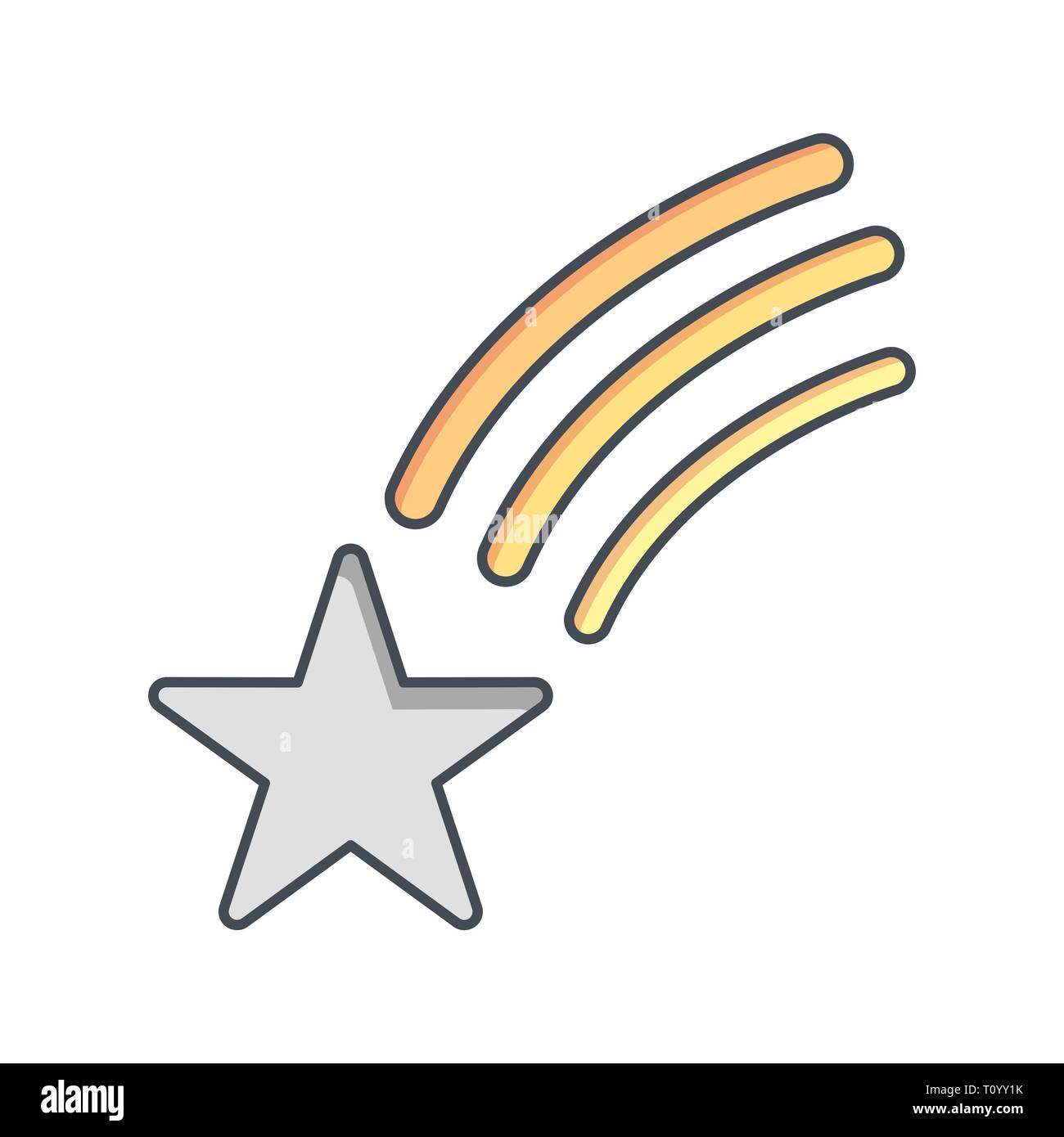 Illustration Falling Star Icon Stock Photo - Alamy