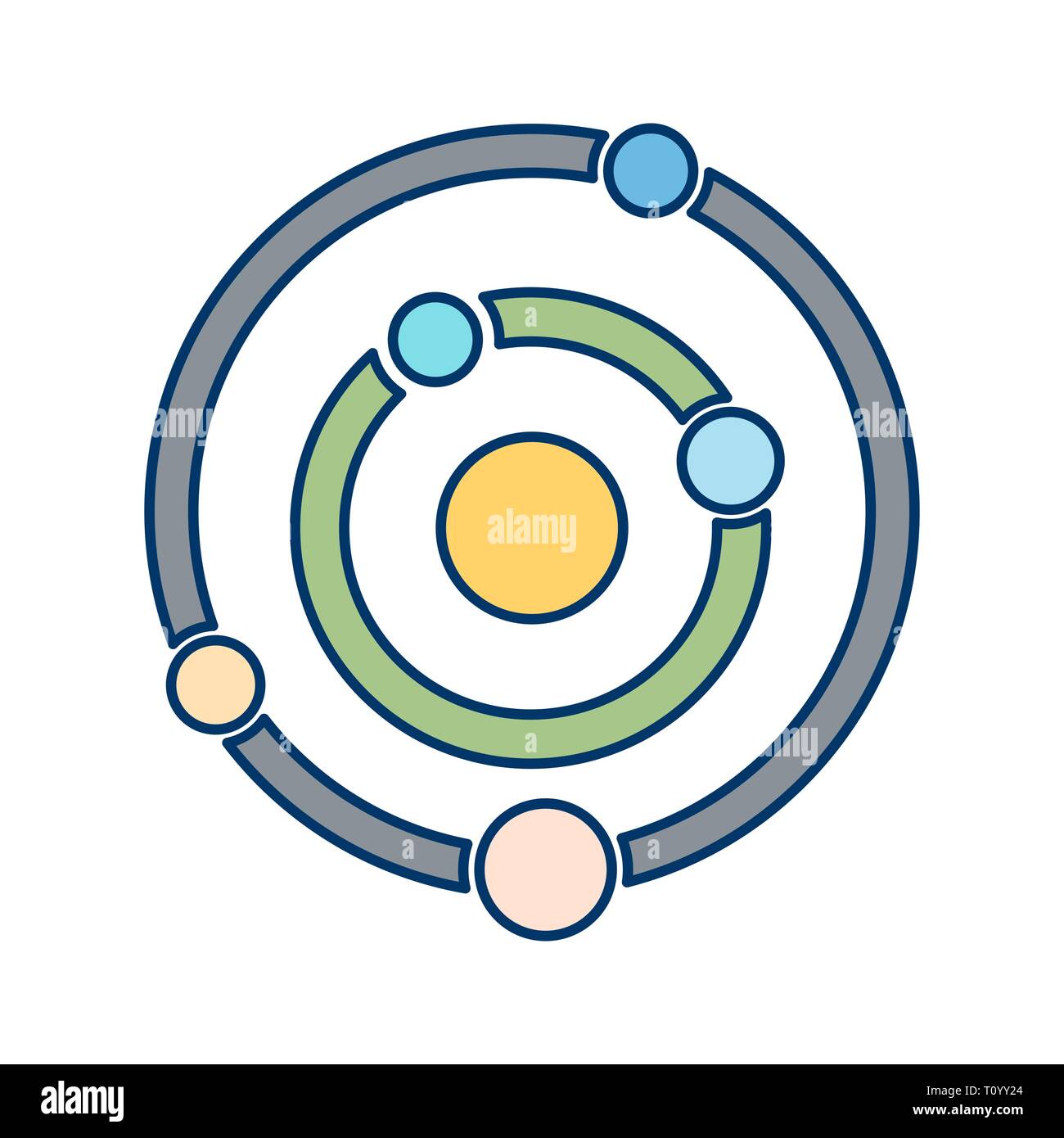 Illustration Solar System Icon Stock Photo - Alamy