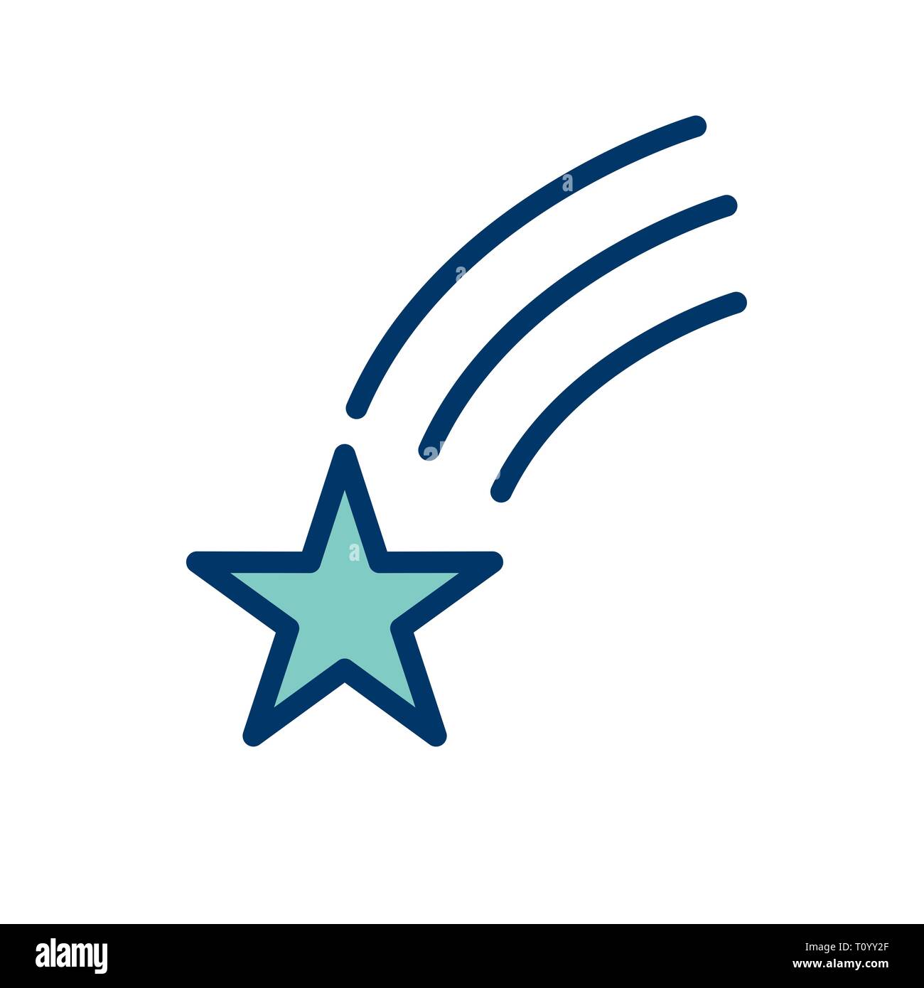 Illustration Falling Star Icon Stock Photo - Alamy