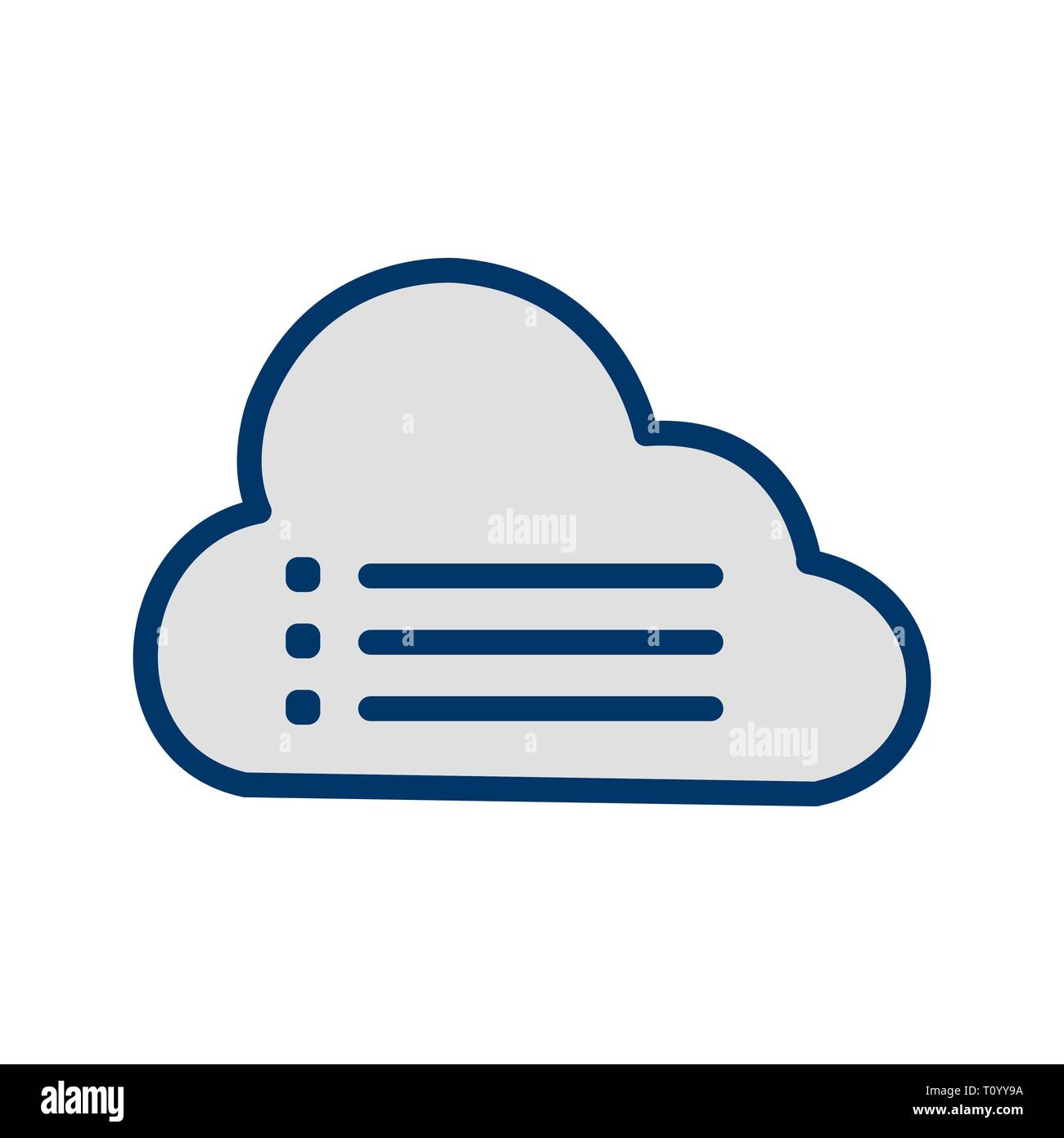 Illustration Cloud Data Icon Stock Photo - Alamy
