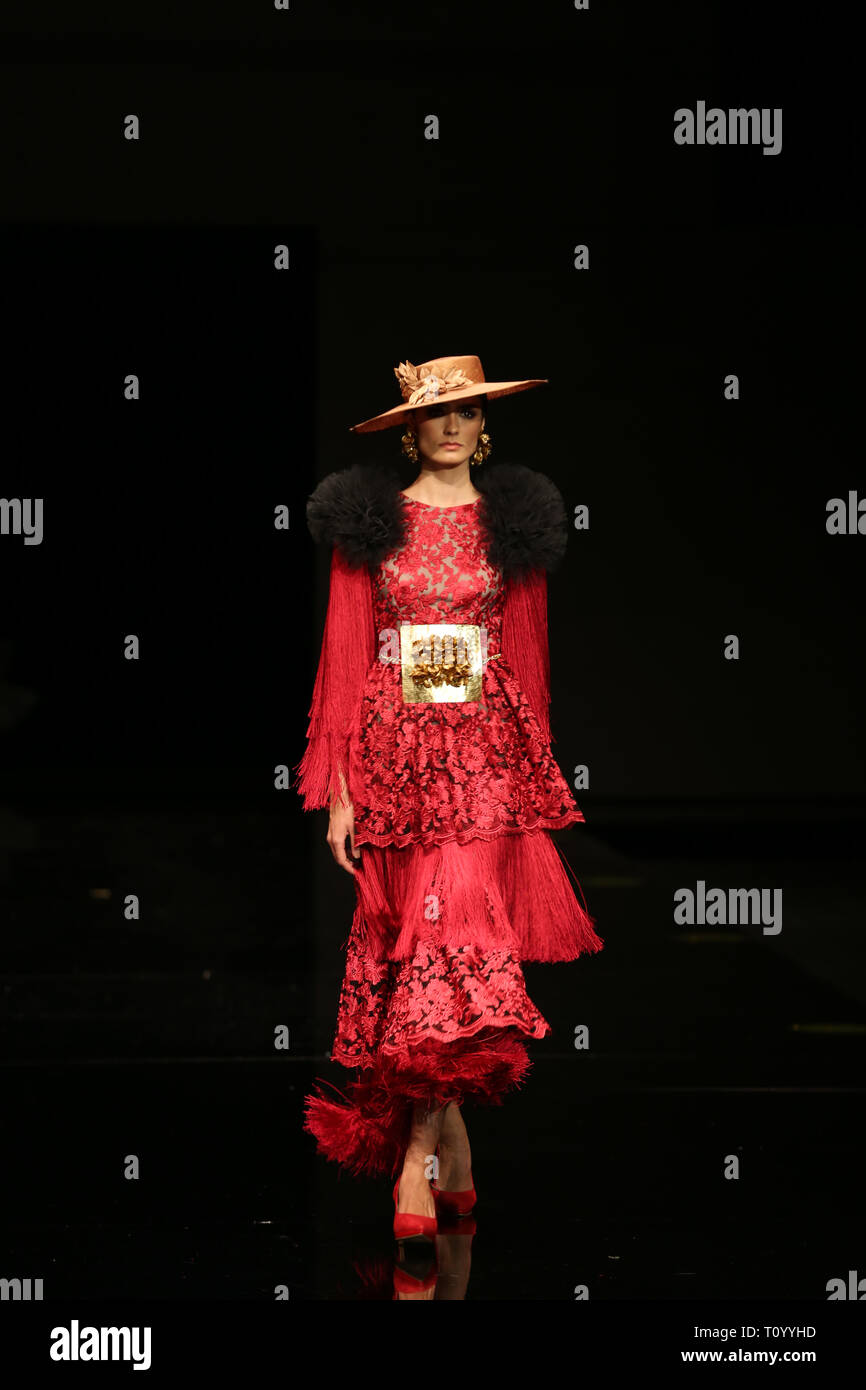 Model Rocio Garcia on the catwalk Stock Photo - Alamy